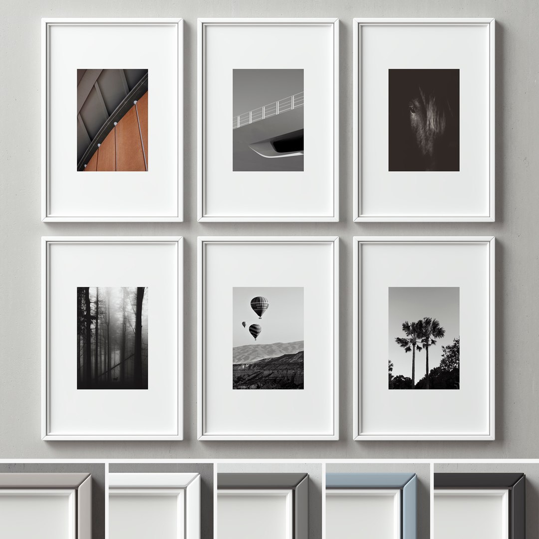 3D picture frames set -118 model - TurboSquid 1486262