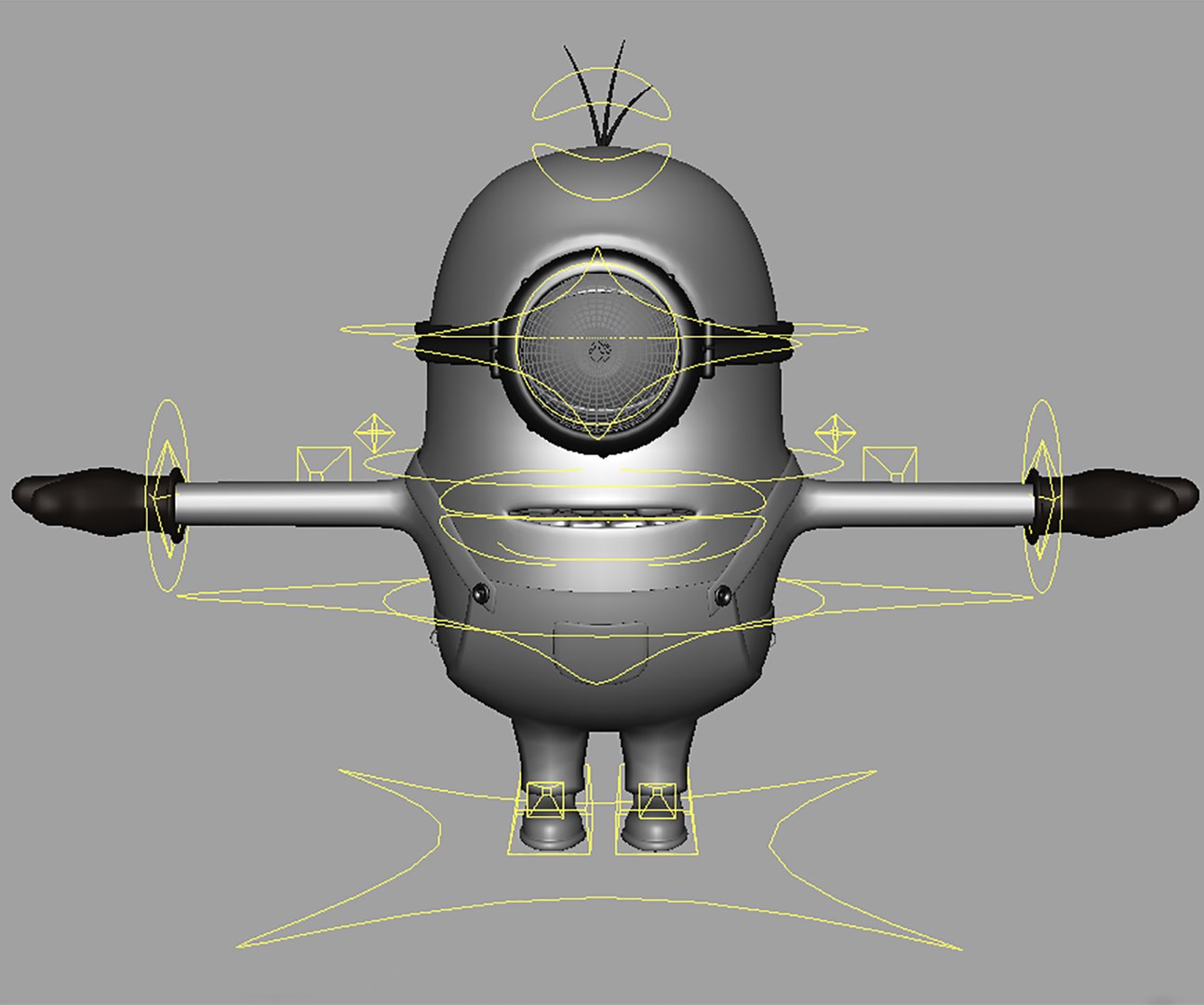 3d Minion Rigged Model