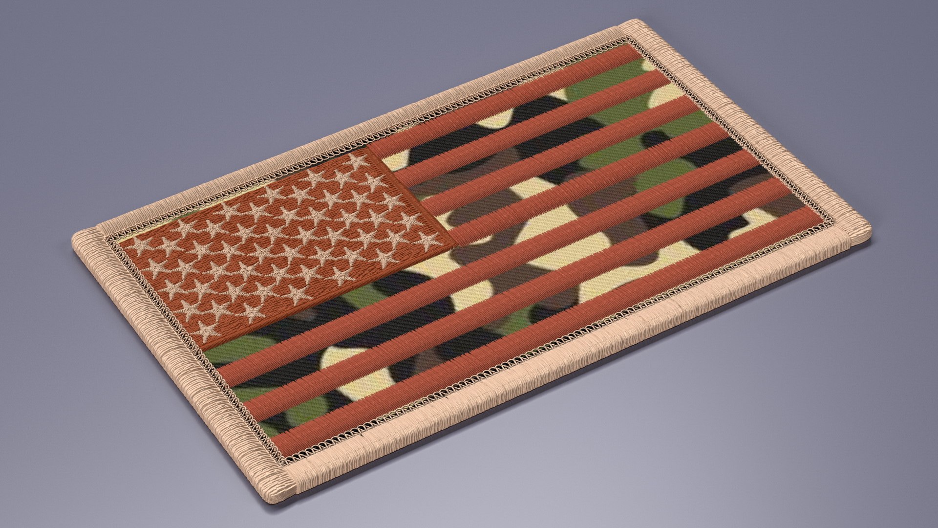 3D USA Desert Flag Patch - TurboSquid 2202050