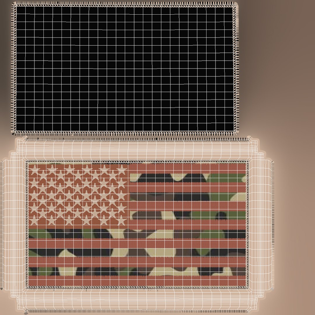 3D USA Desert Flag Patch - TurboSquid 2202050