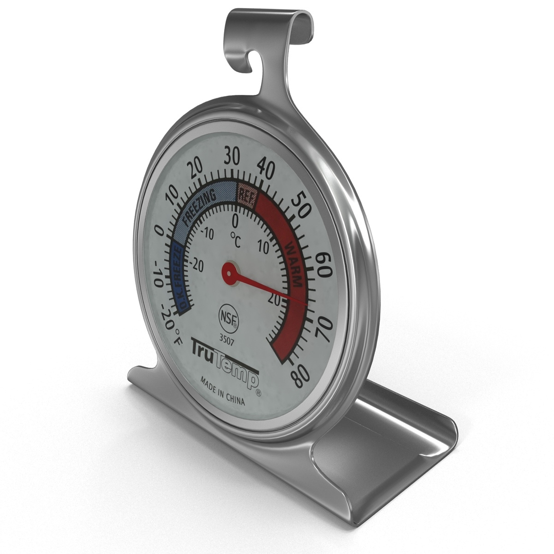 3d Model Refrigerator Freezer Thermometer