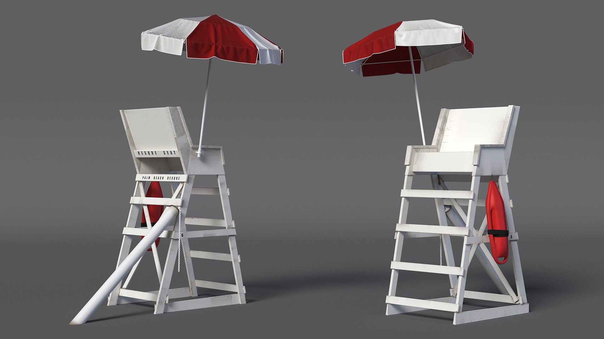 3D Lifeguard Chair Model - TurboSquid 2116270