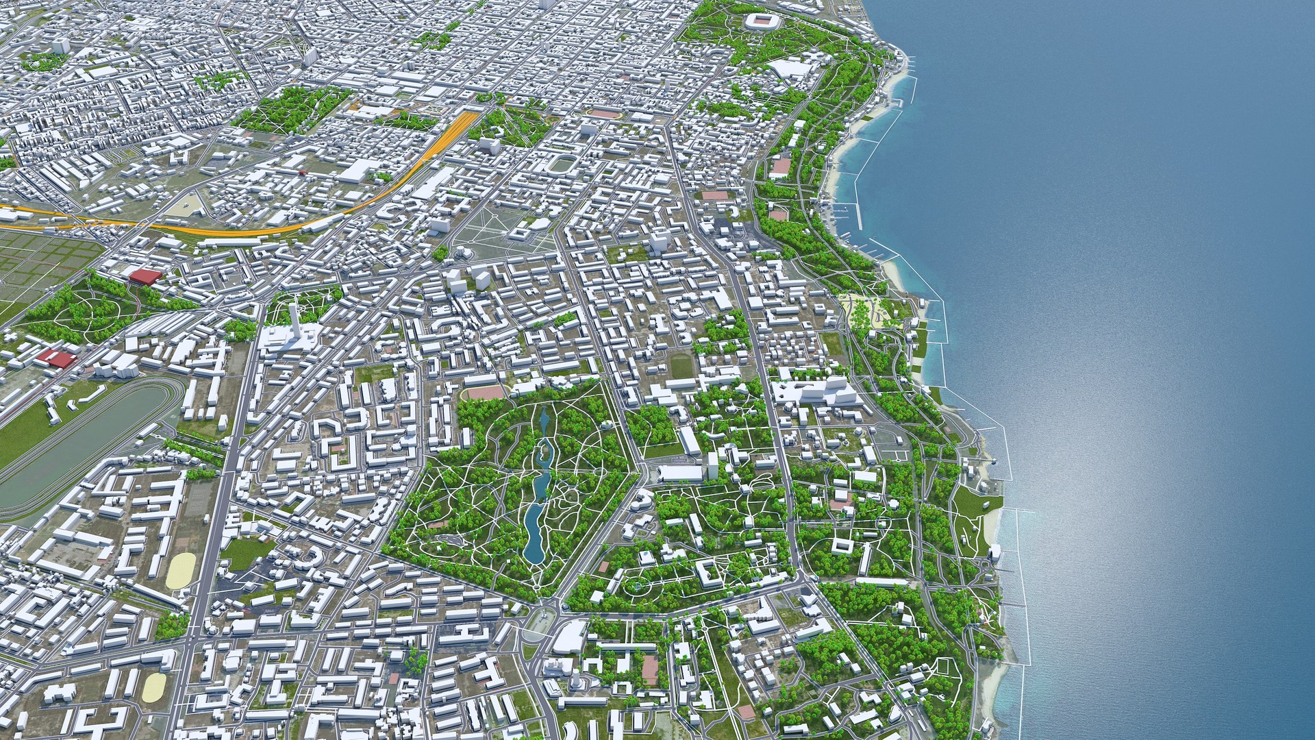 3D City Area Building Model - TurboSquid 1653156