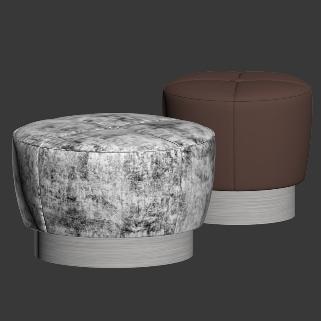 Minotti Jacques Pouf Set 3D Model - TurboSquid 1491817