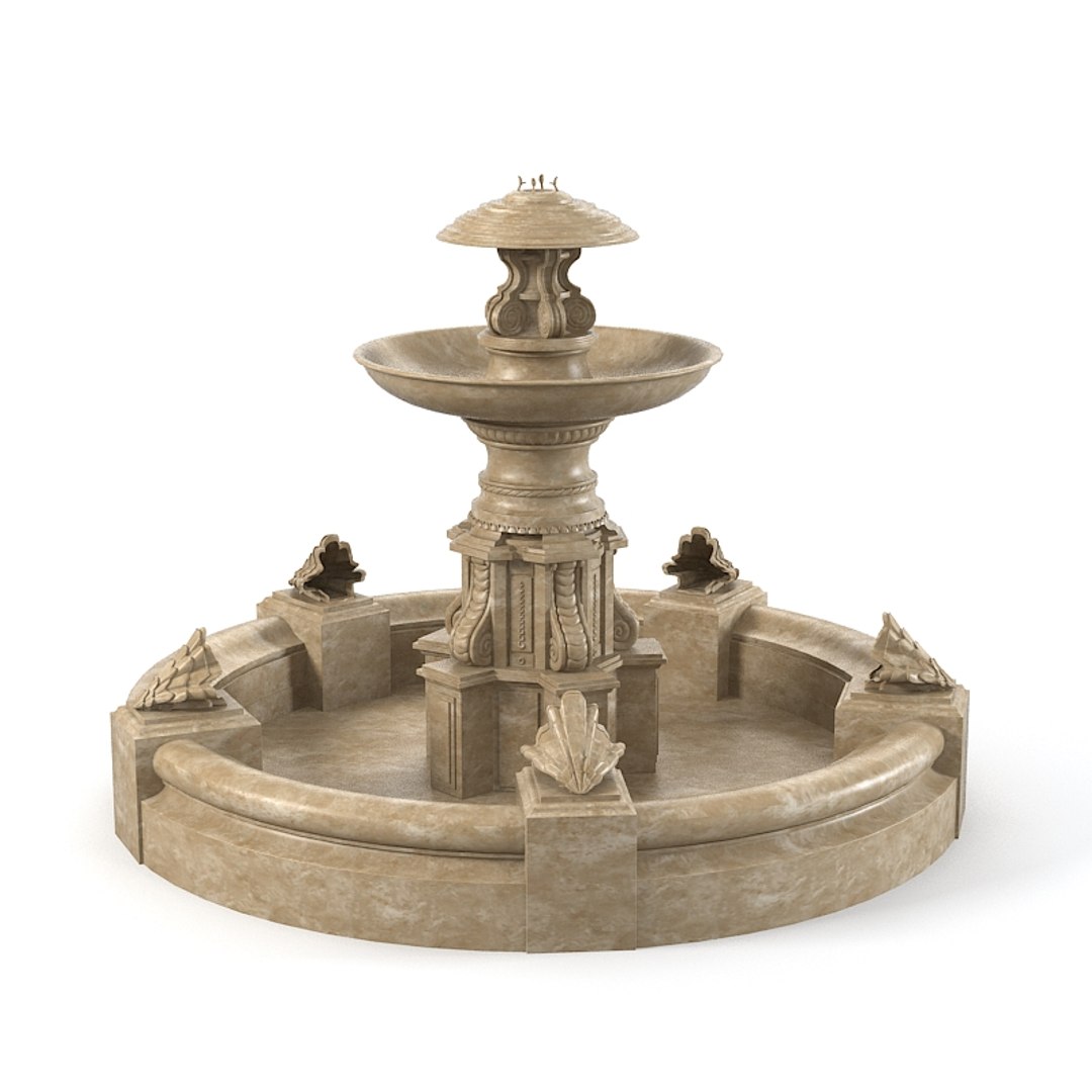Outdoor Fountain 3d Model
