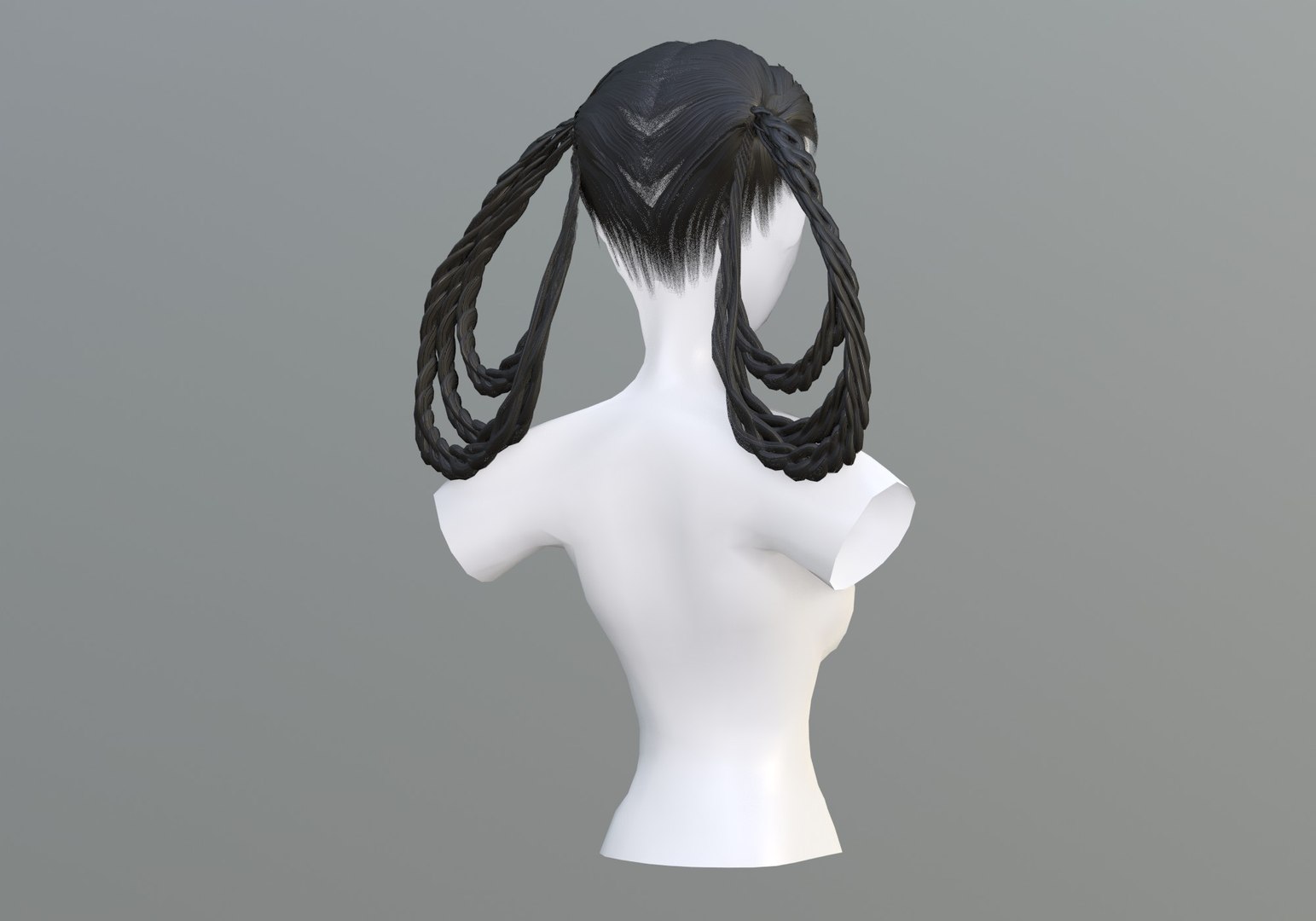 Braids Stylized Hair 3D model - TurboSquid 1944461