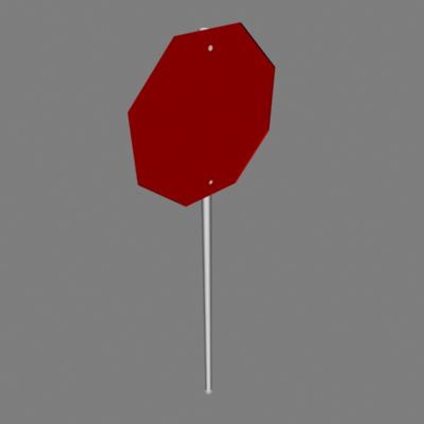 stop sign 3d model