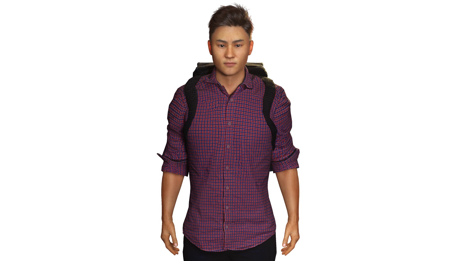 3D AAA 3D REALISTIC HUMAN MALE CHARACTER-ASIAN CHINESE MAN Model ...