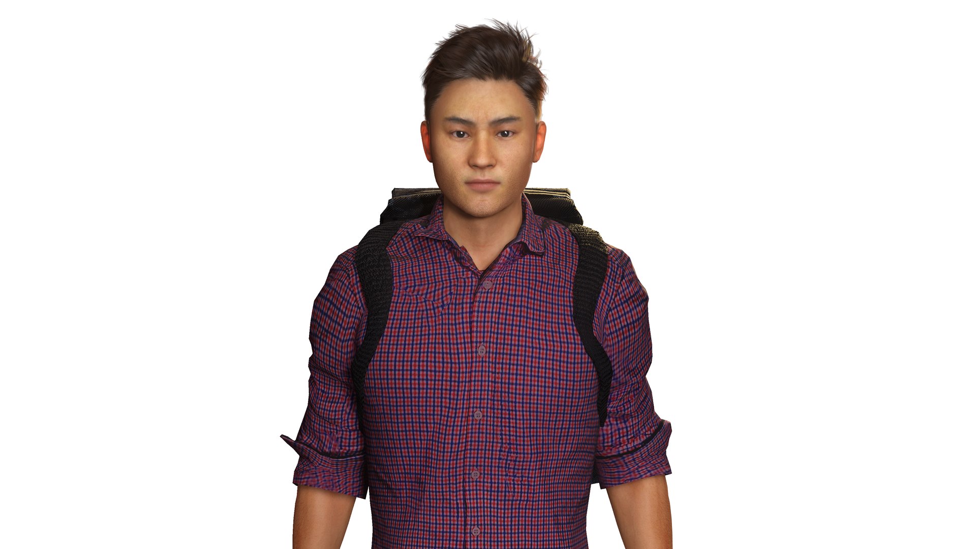 3D AAA 3D REALISTIC HUMAN MALE CHARACTER-ASIAN CHINESE MAN Model ...