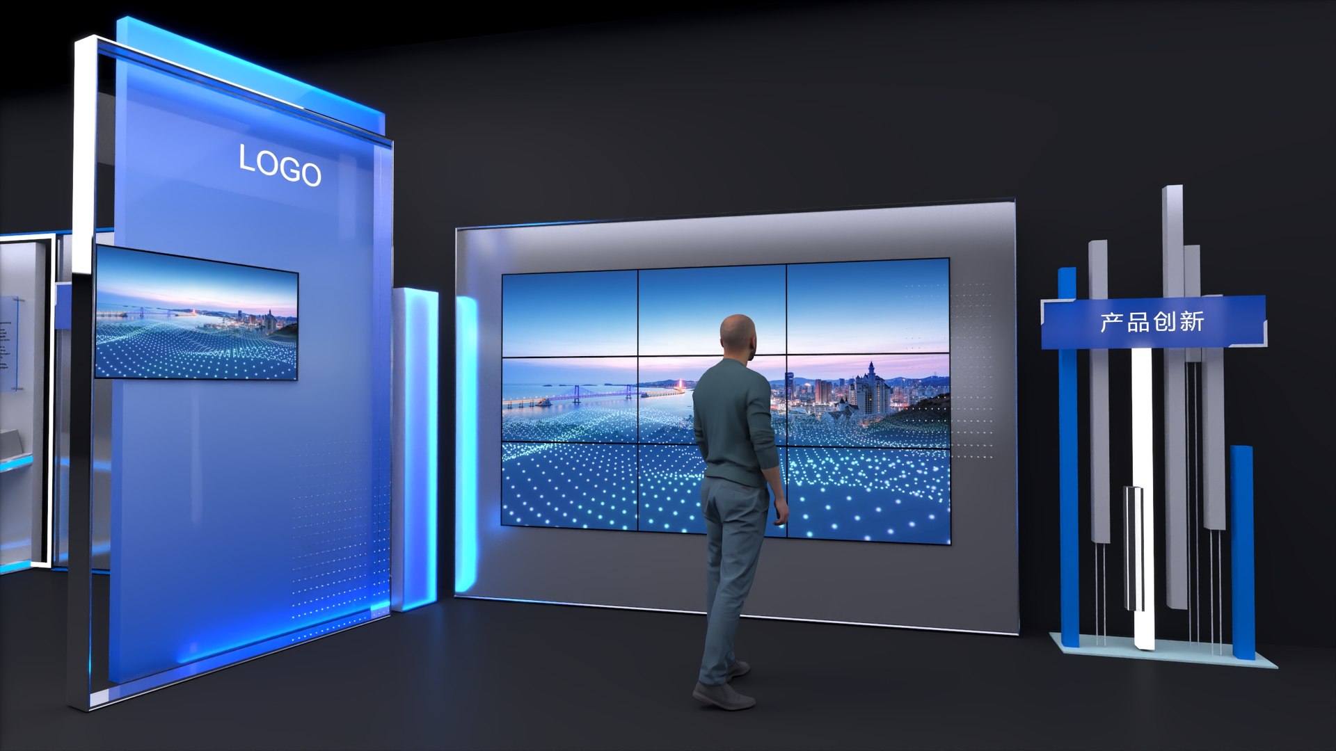 Booth Exhibition Display Stand 3D Model - TurboSquid 2389058