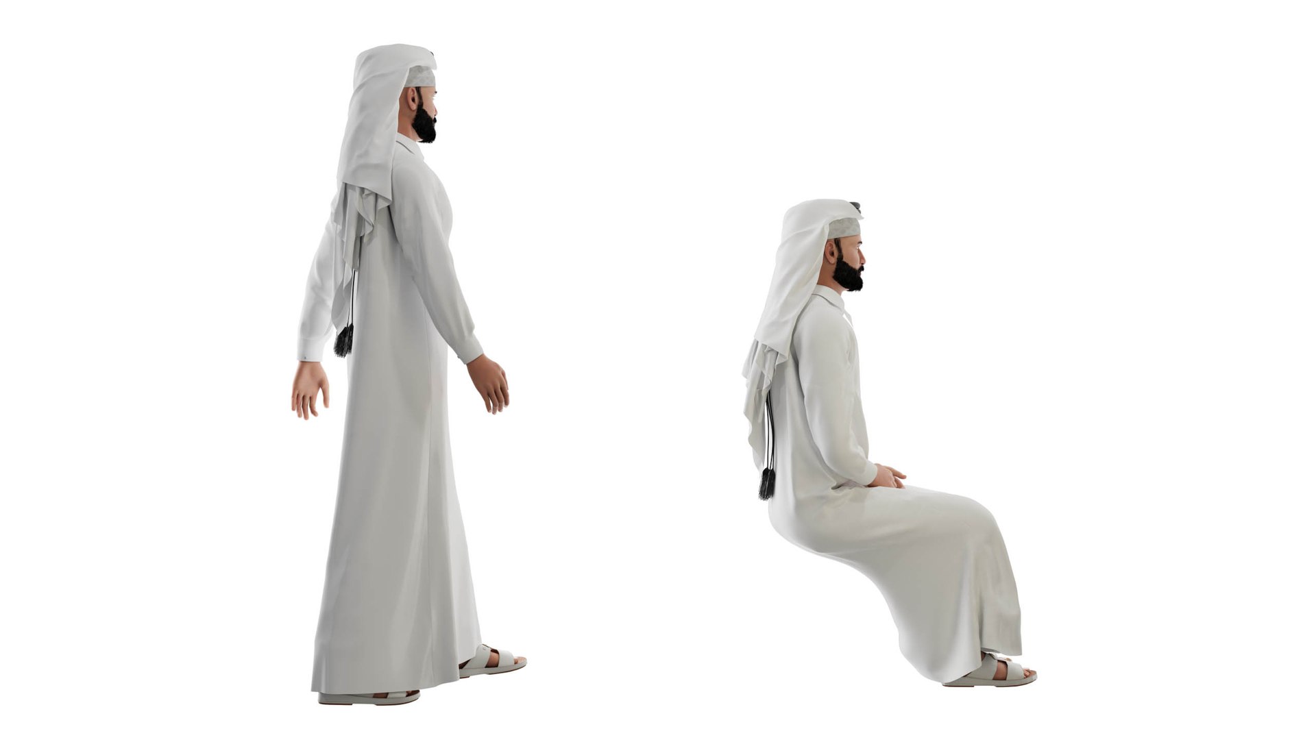 3D Qatari Arab Man - TurboSquid 2138891