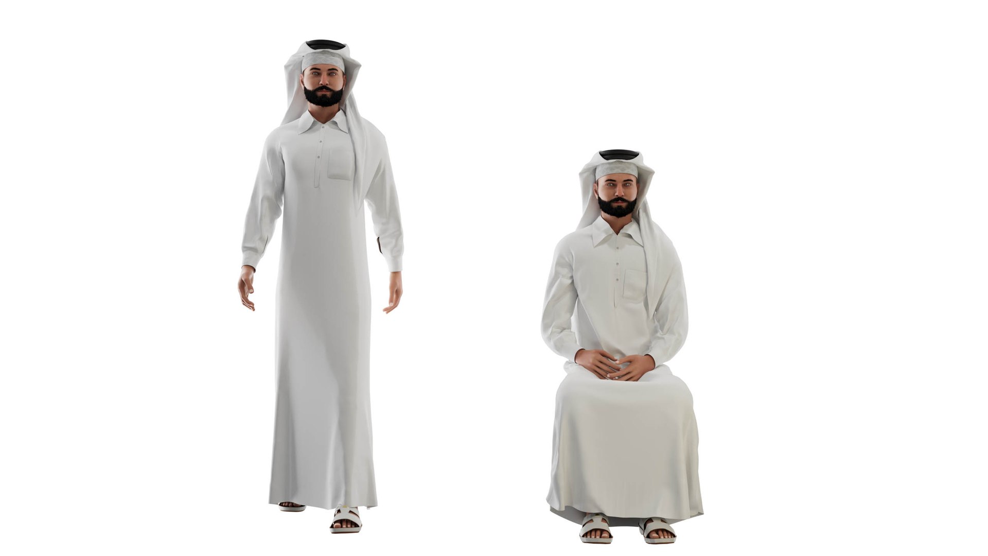 3D Qatari Arab Man - TurboSquid 2138891