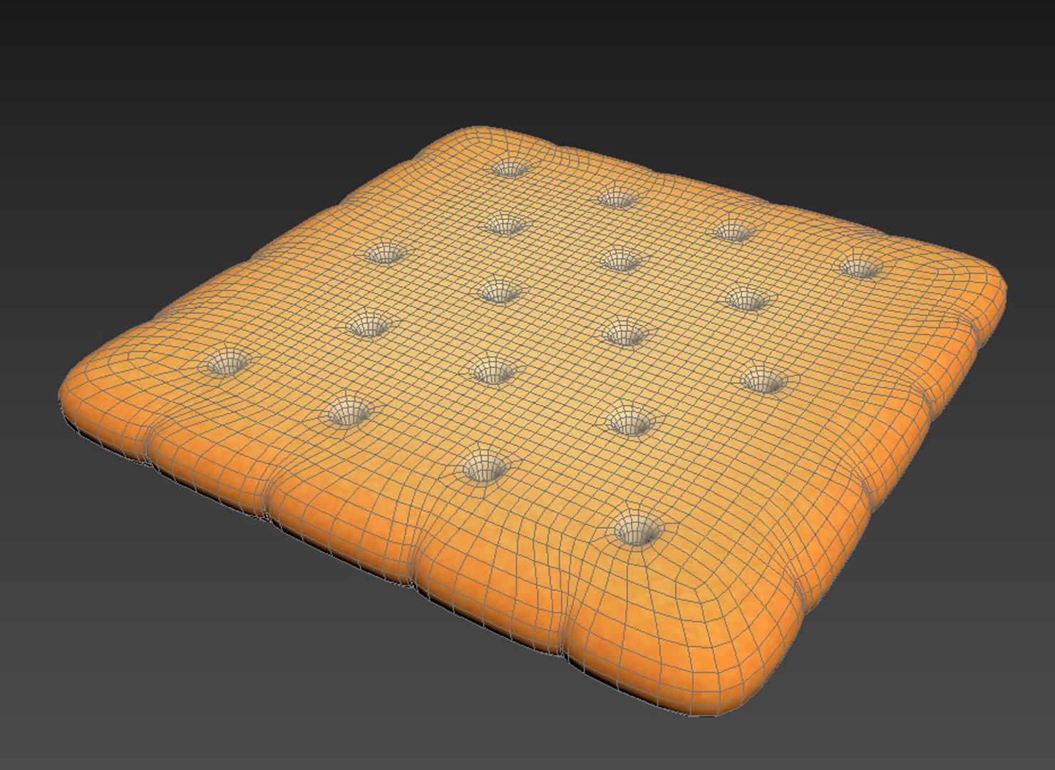 Square cracker 3D model - TurboSquid 1602730