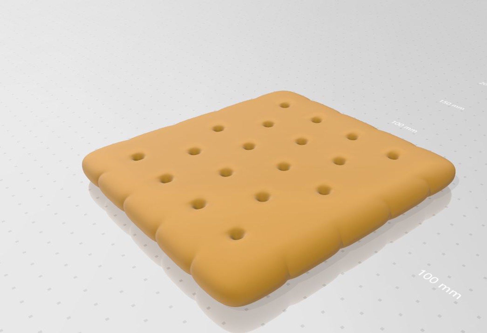 Square cracker 3D model - TurboSquid 1602730
