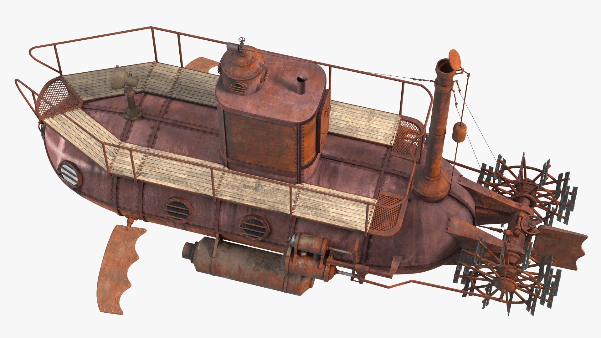 3D Model Old Rusty Vessels Collection - TurboSquid 2138217