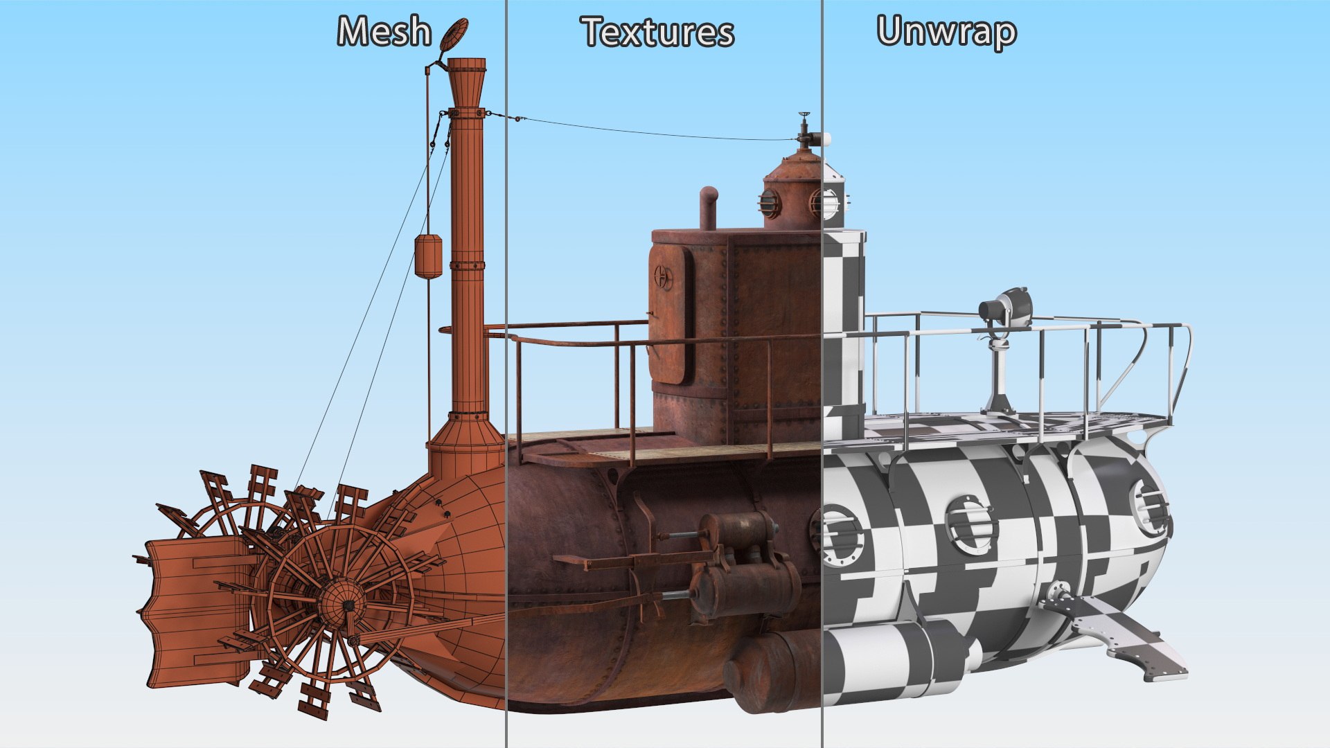3D Model Old Rusty Vessels Collection - TurboSquid 2138217