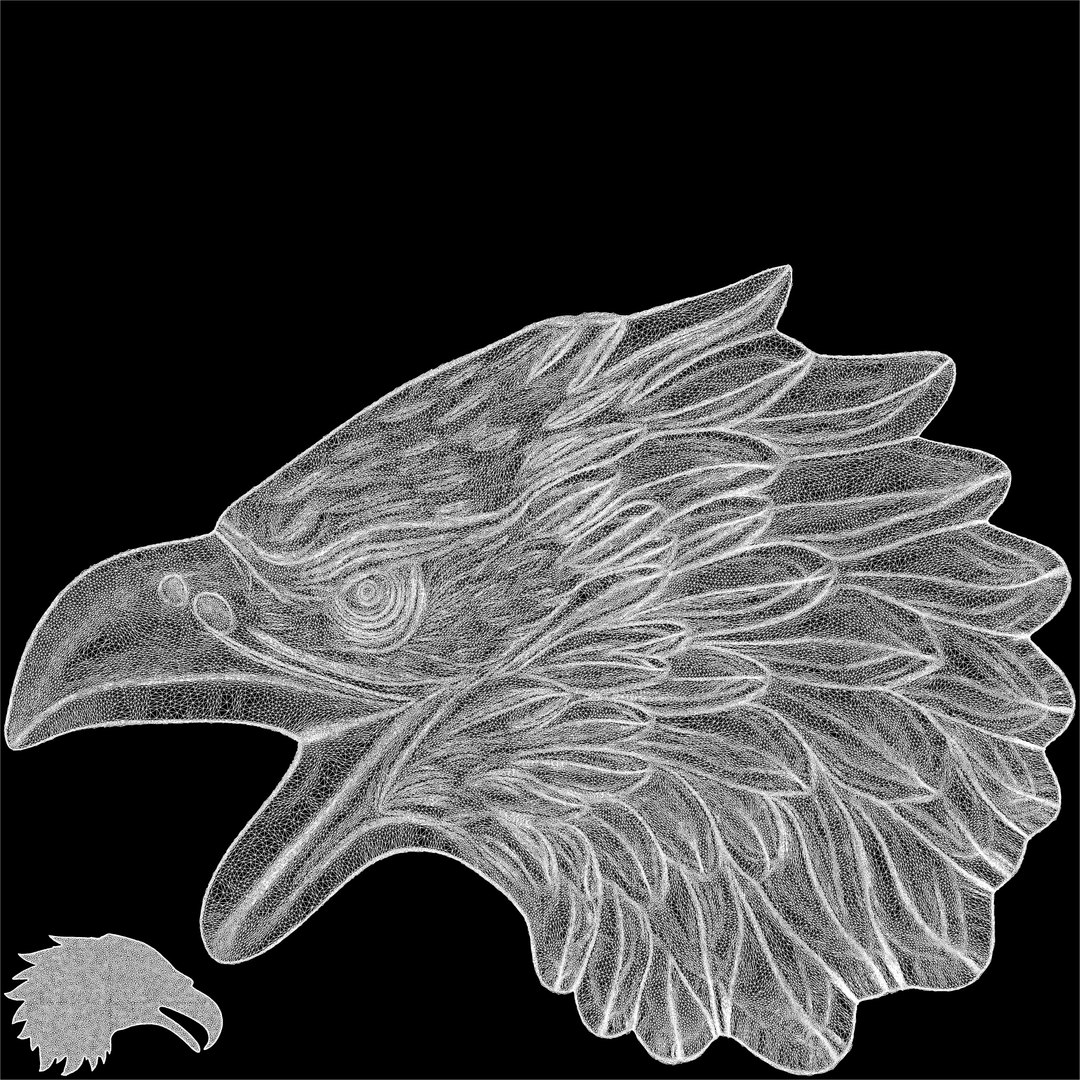3D Eagle Head Relief 1 Model - TurboSquid 2287277