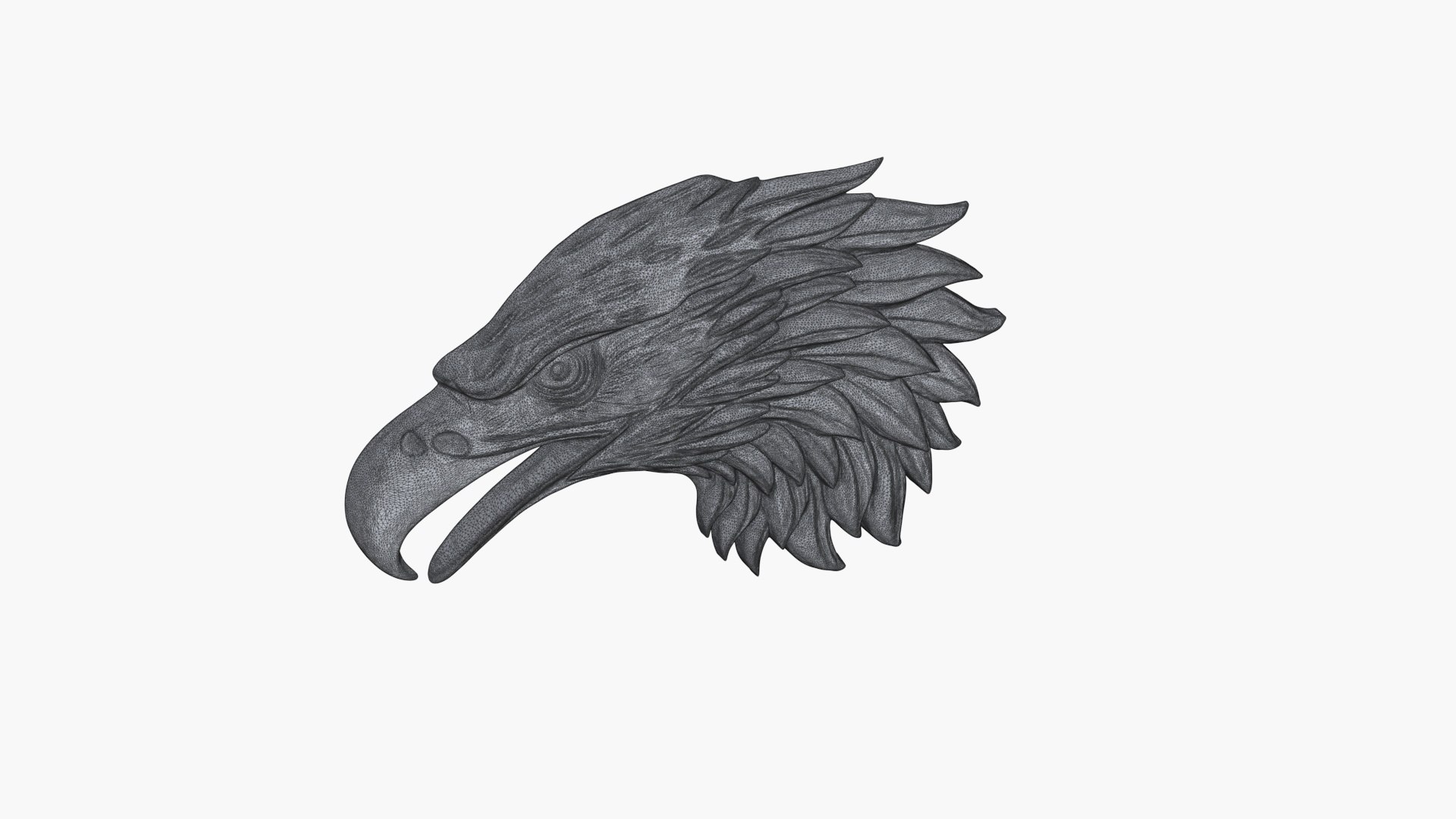 3D Eagle Head Relief 1 Model - TurboSquid 2287277