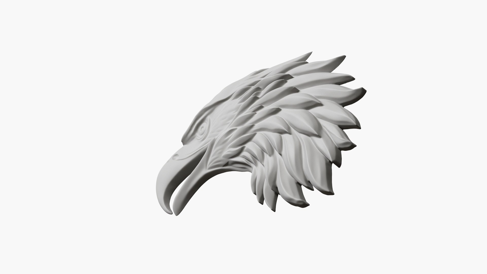 3D Eagle Head Relief 1 Model - TurboSquid 2287277