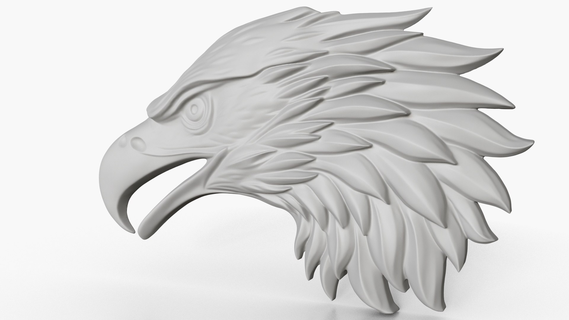 3D Eagle Head Relief 1 Model - TurboSquid 2287277