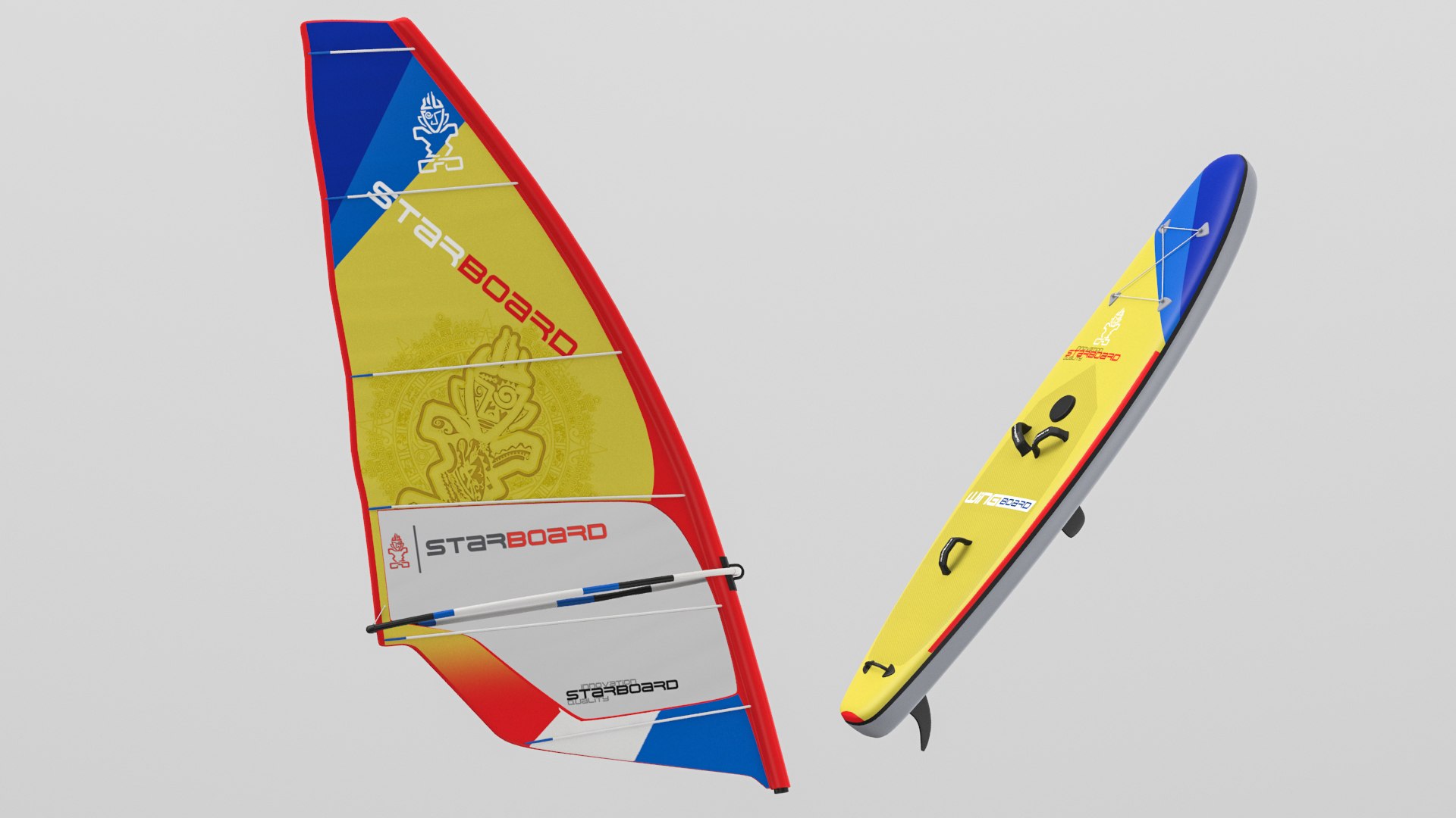 Windsurfing Board With Sail 02 3D - TurboSquid 1912624
