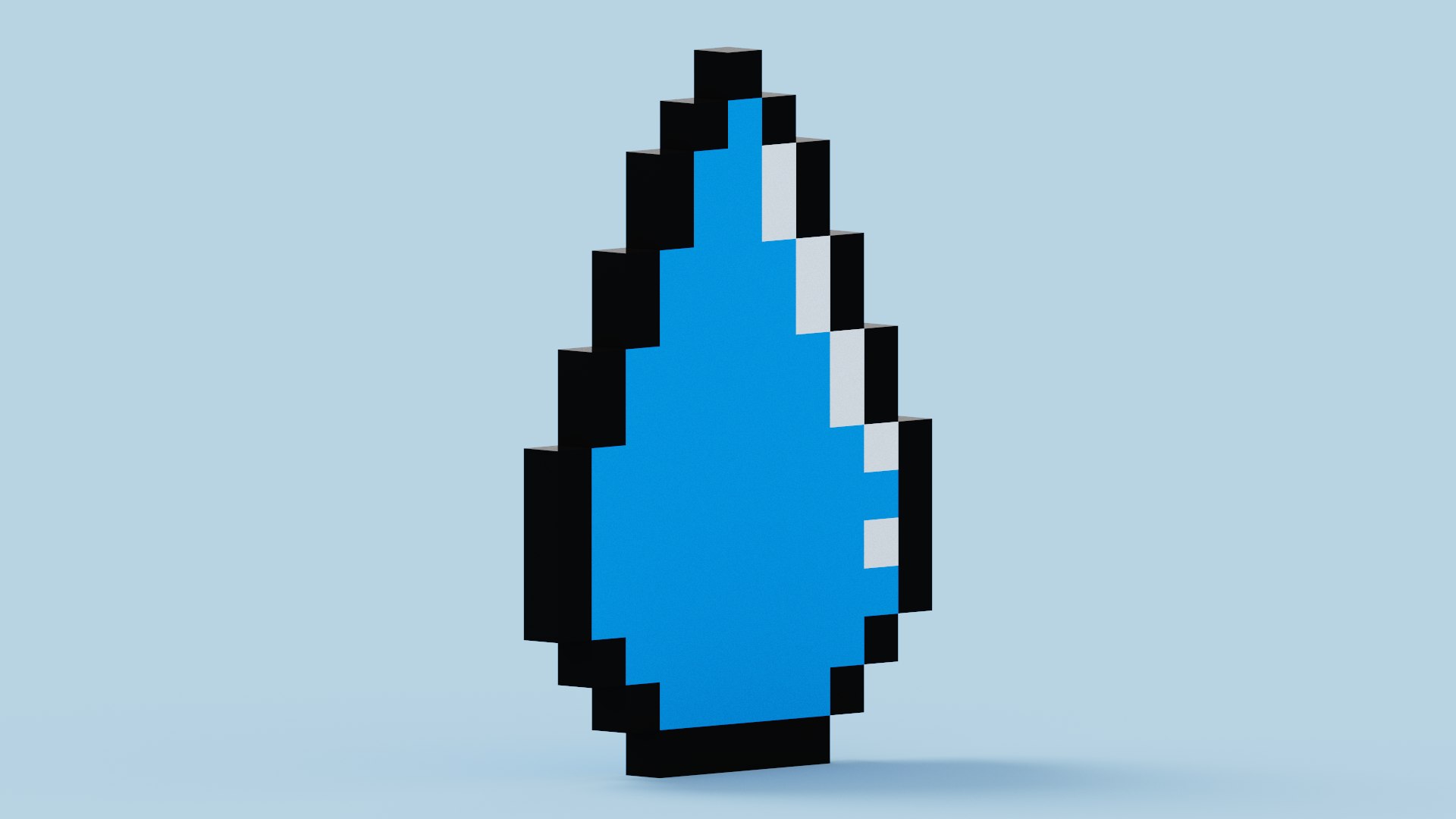 3D Rain Drop Pixel Model - TurboSquid 2208973