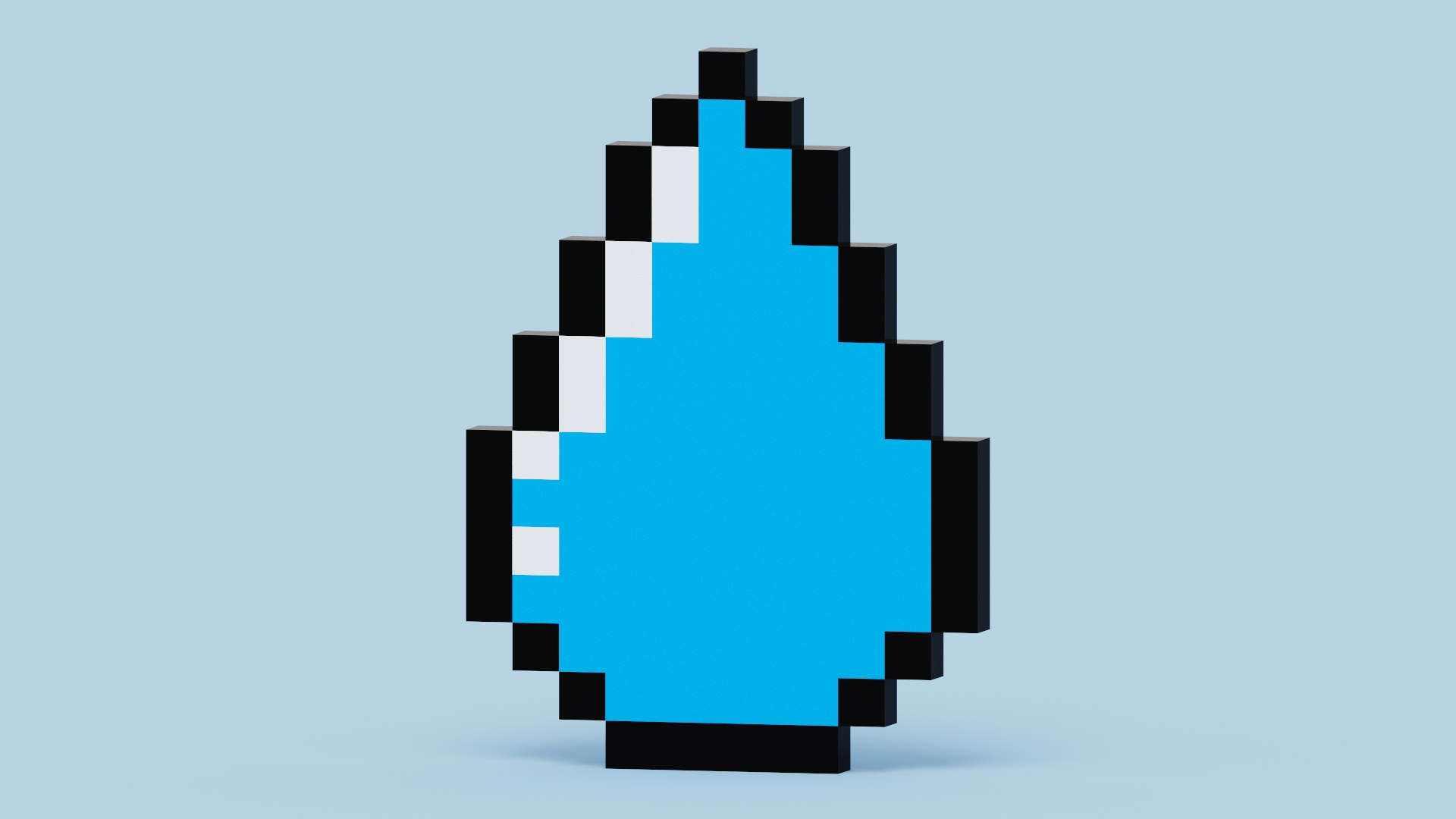 3D Rain Drop Pixel Model - TurboSquid 2208973