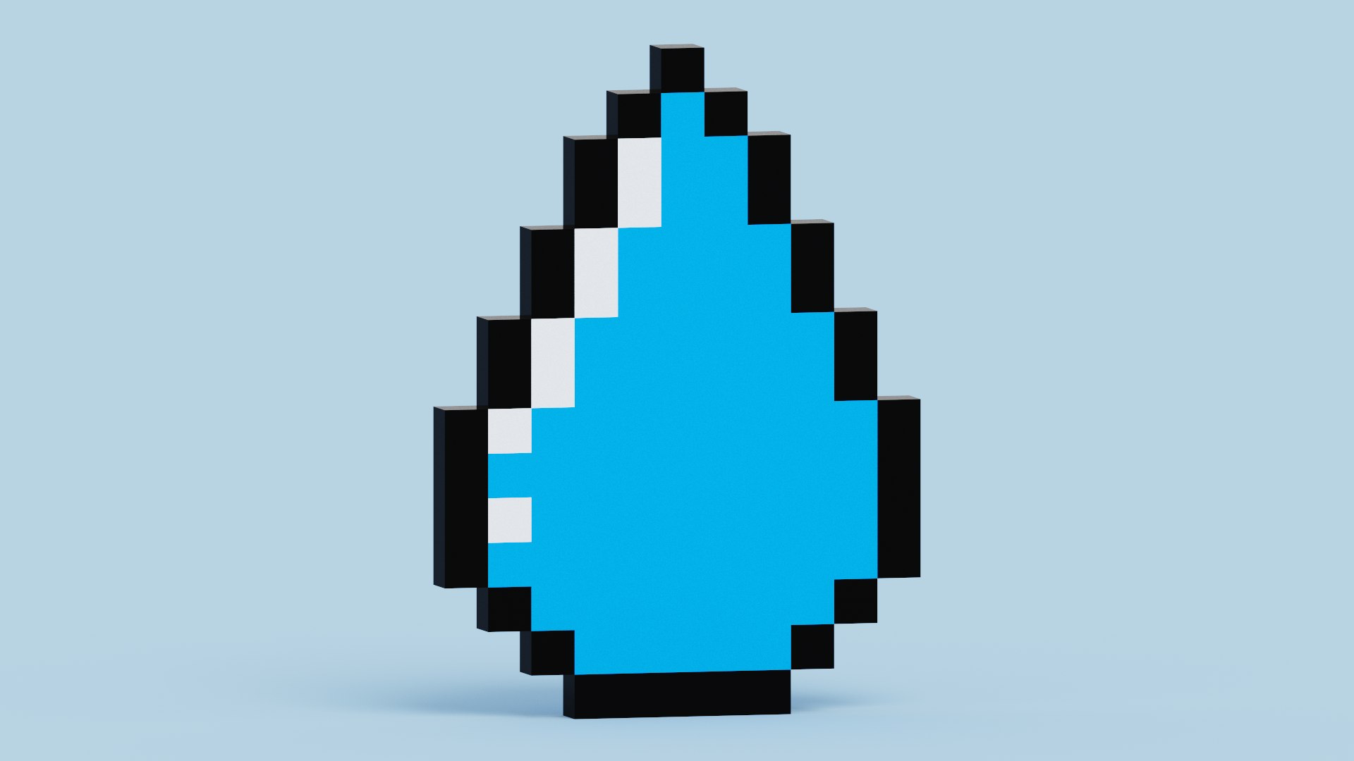 3D Rain Drop Pixel Model - TurboSquid 2208973