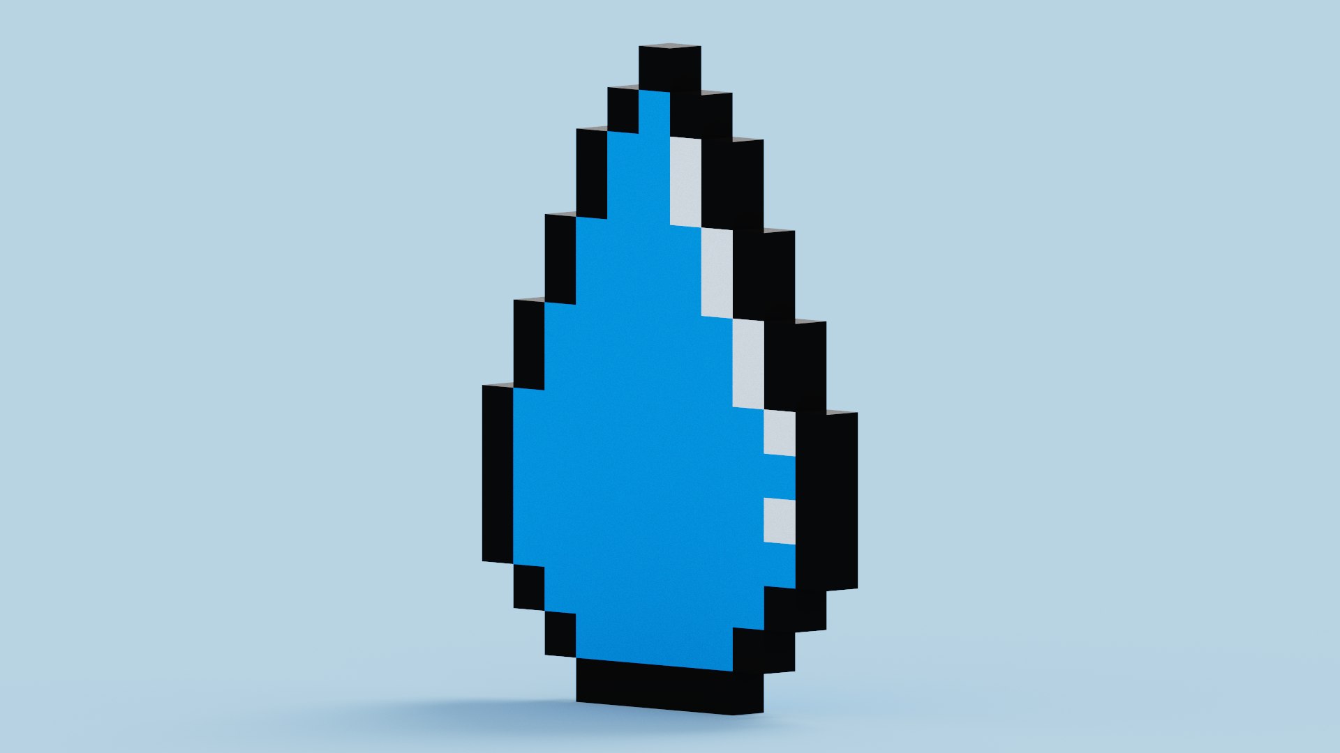 3D Rain Drop Pixel Model - TurboSquid 2208973