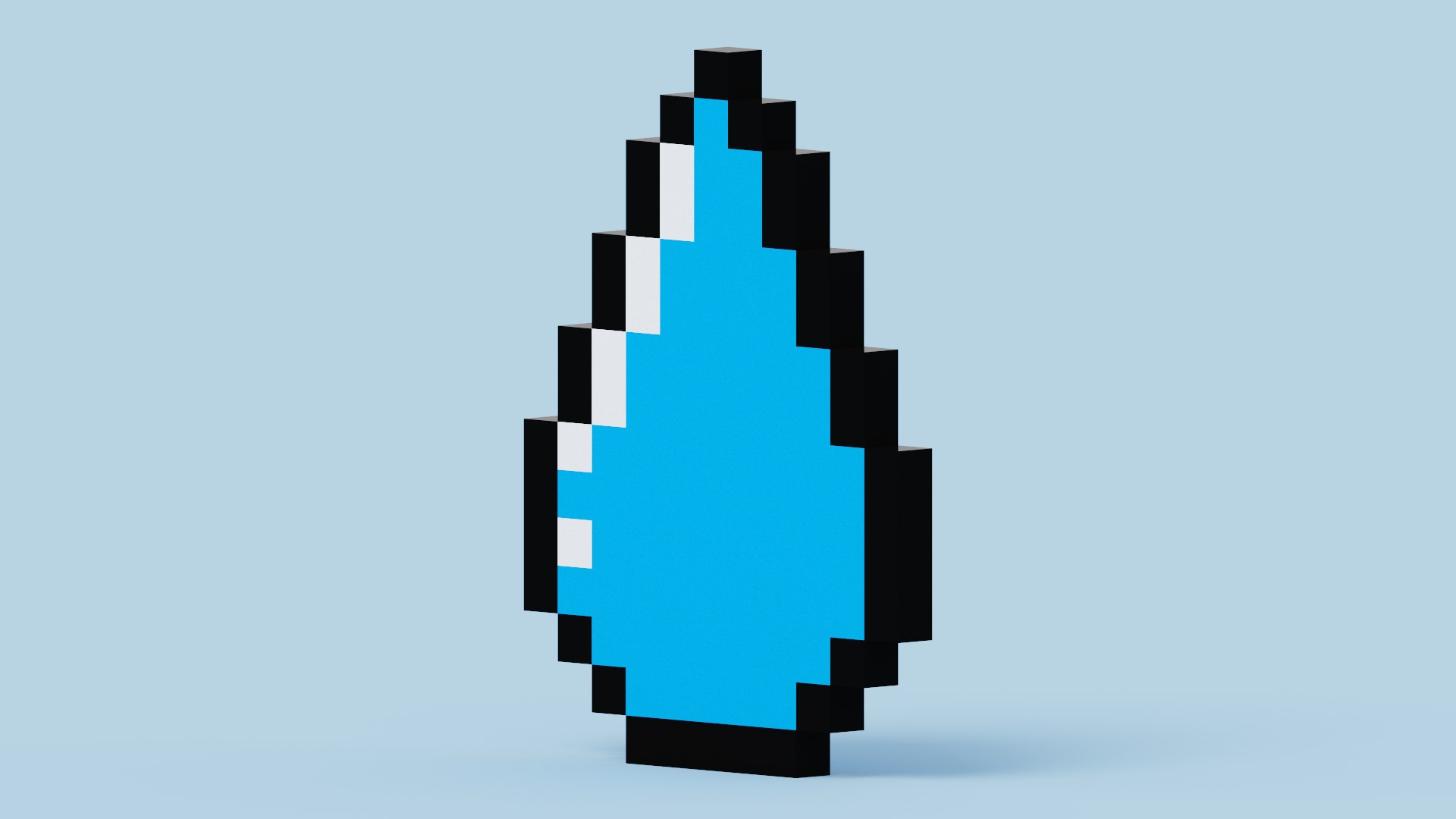 3D Rain Drop Pixel Model - TurboSquid 2208973