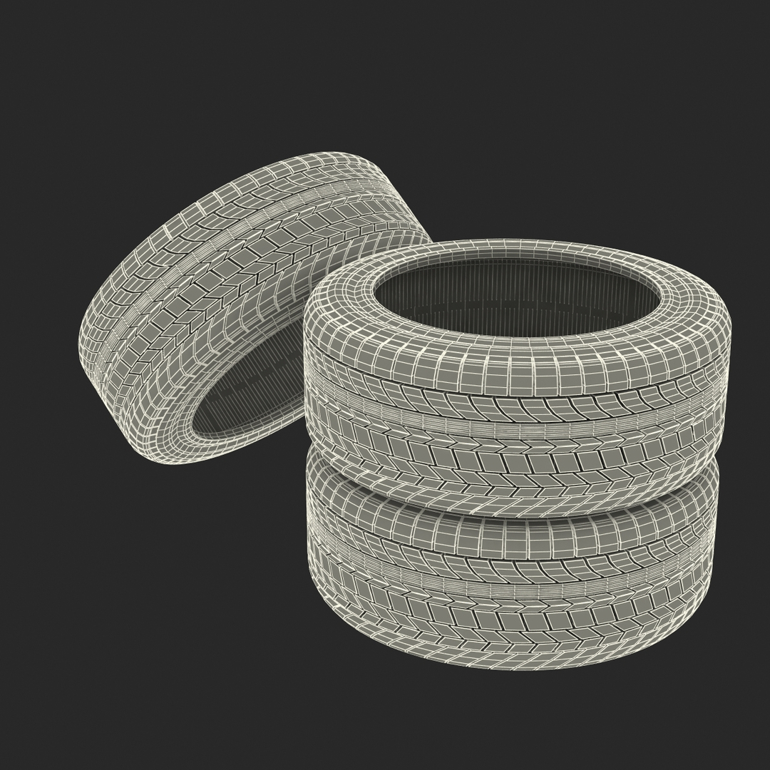 3d Stack Tires Model