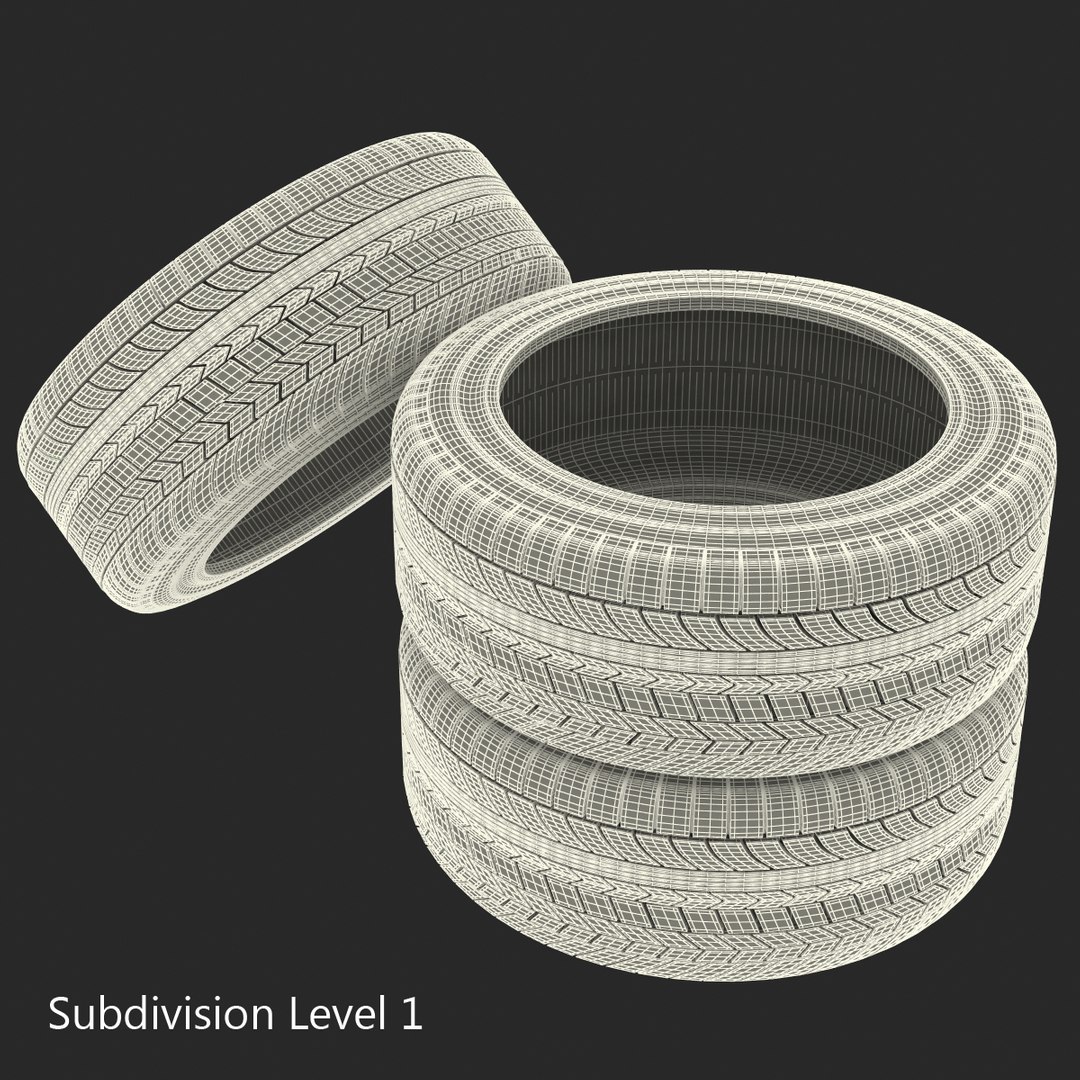 3d stack tires model