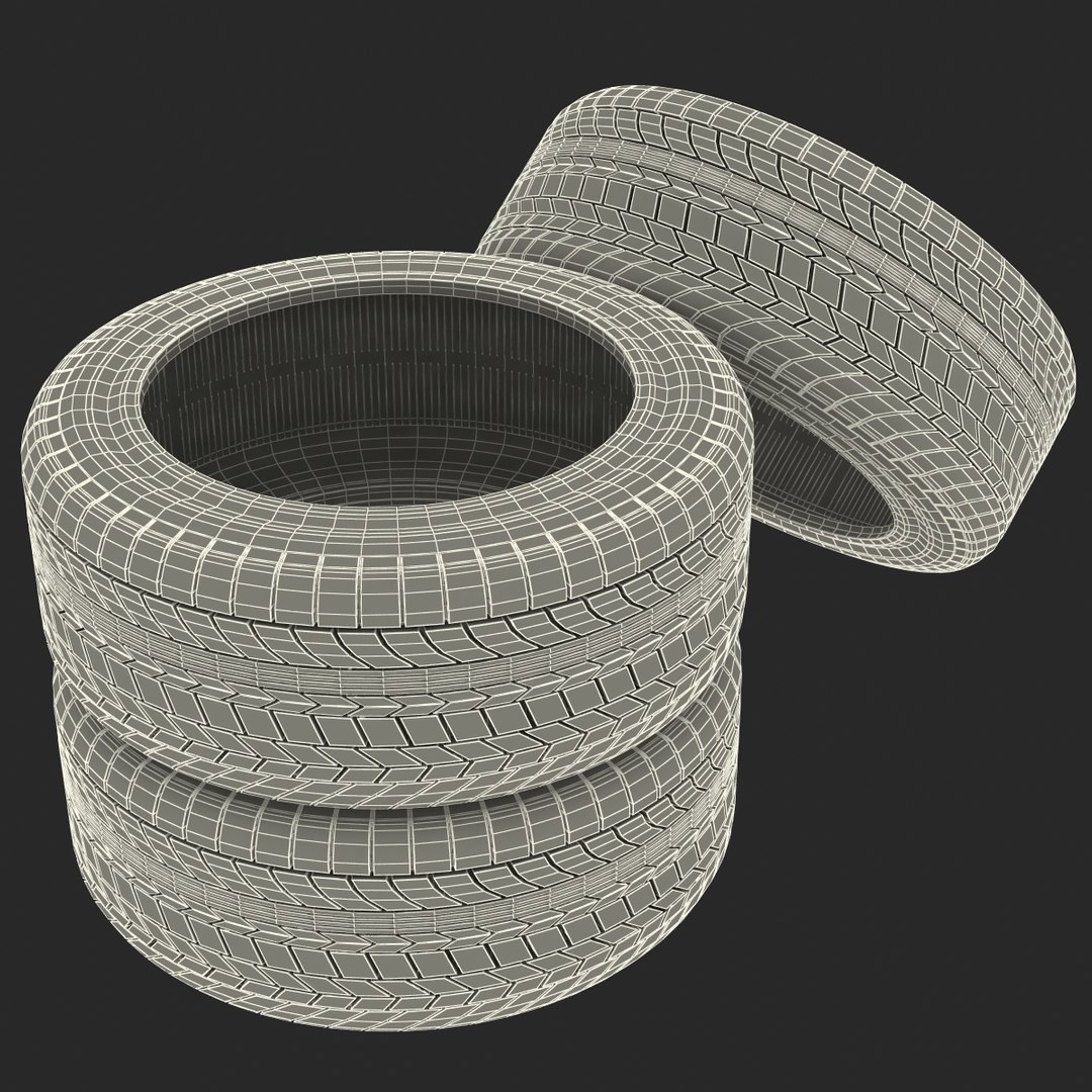 3d stack tires model
