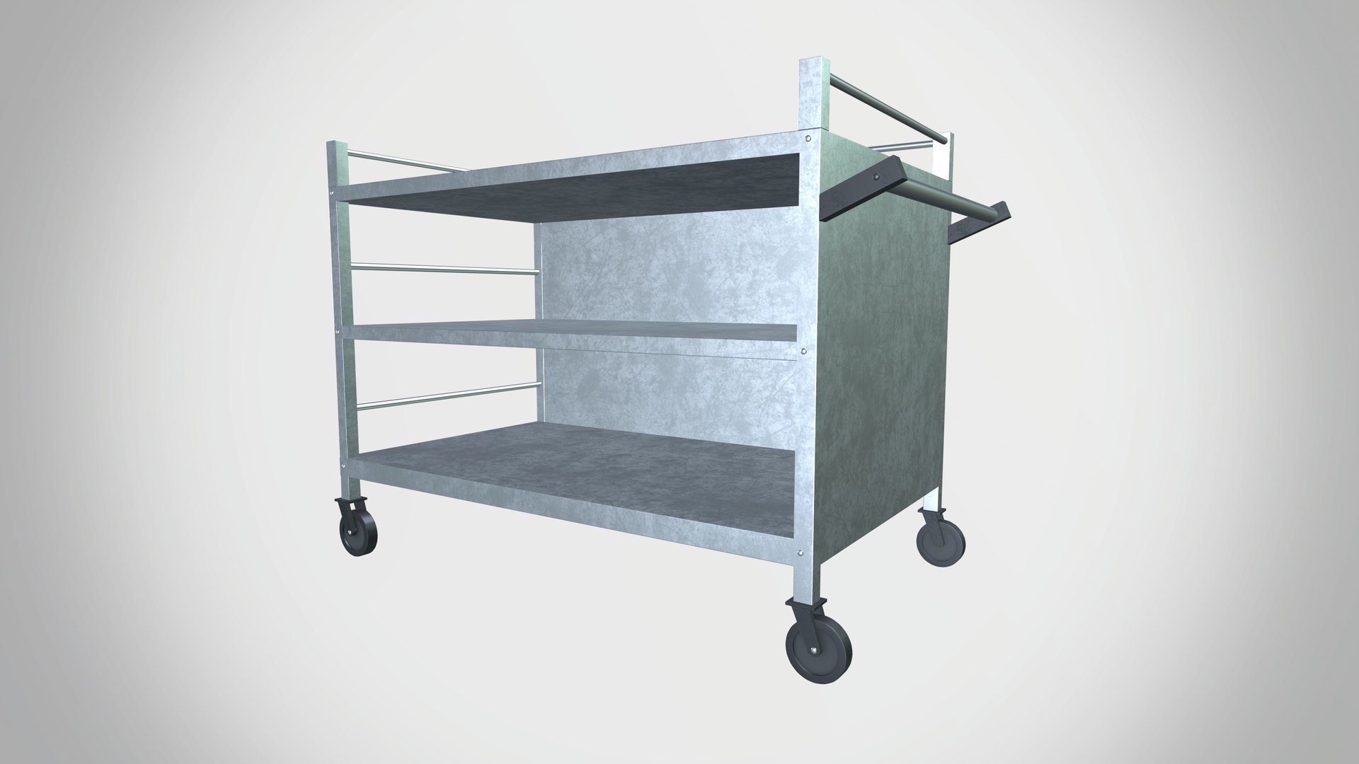 3D Bench Trolley Double Decker Model - TurboSquid 2269881