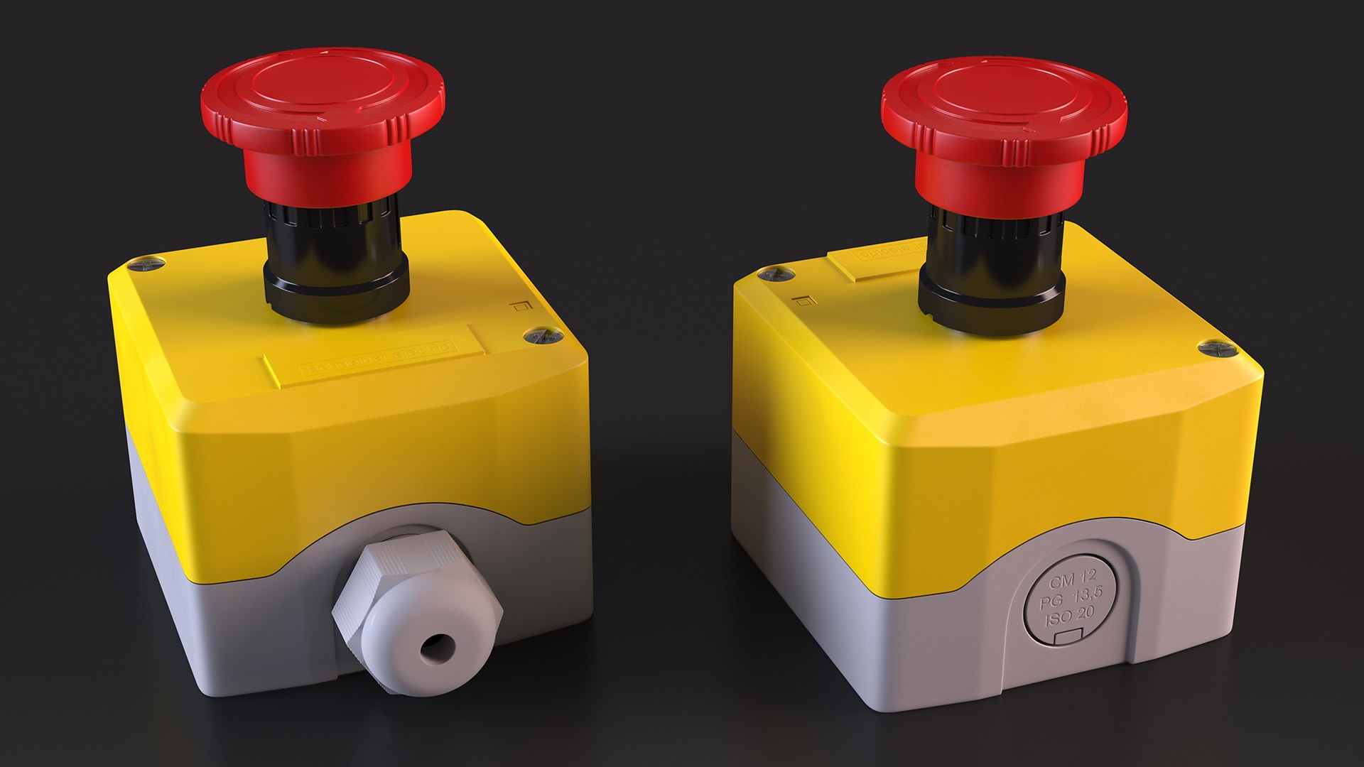 Industrial Emergency Stop Button 3D Model - TurboSquid 2244483