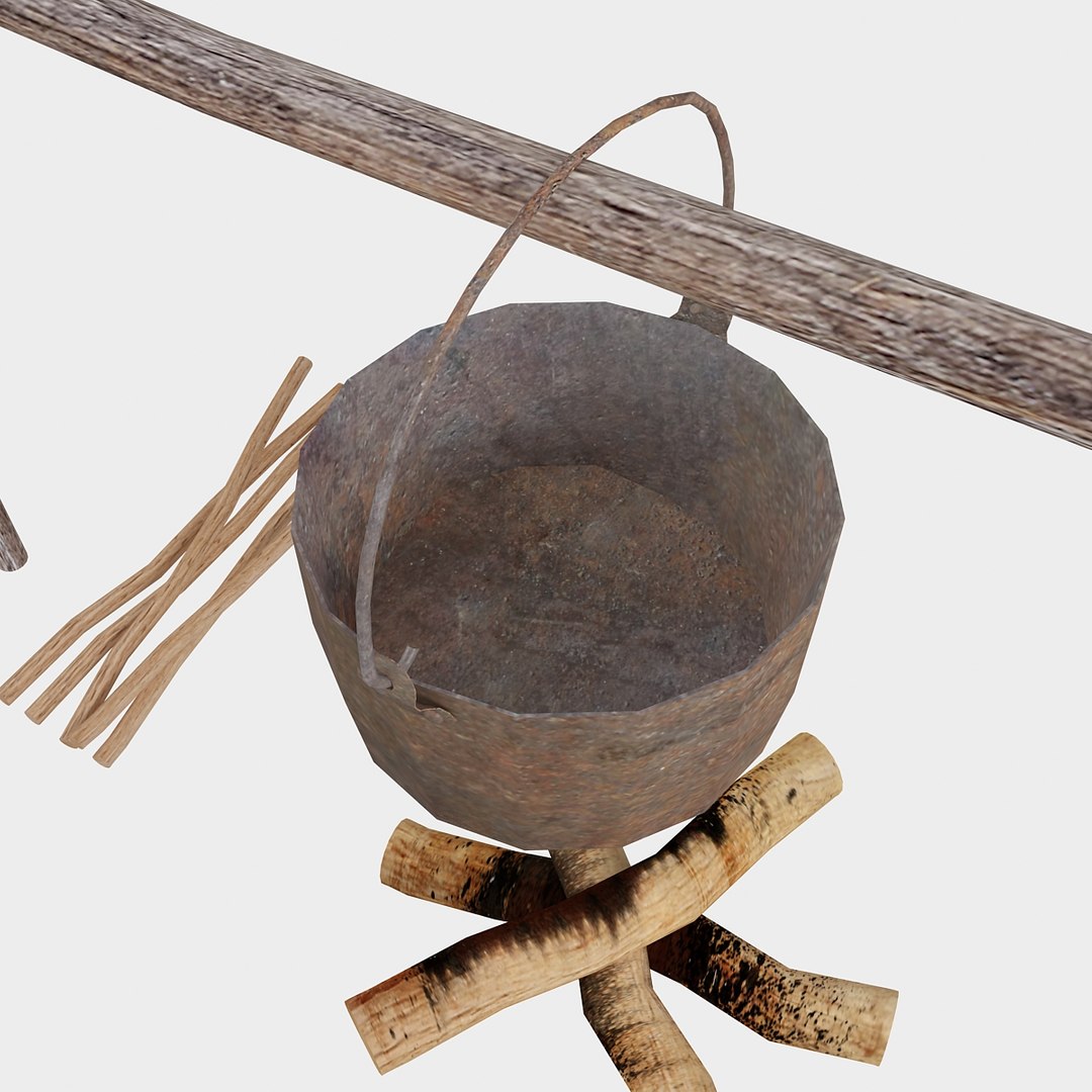 3d Cauldron Campfire
