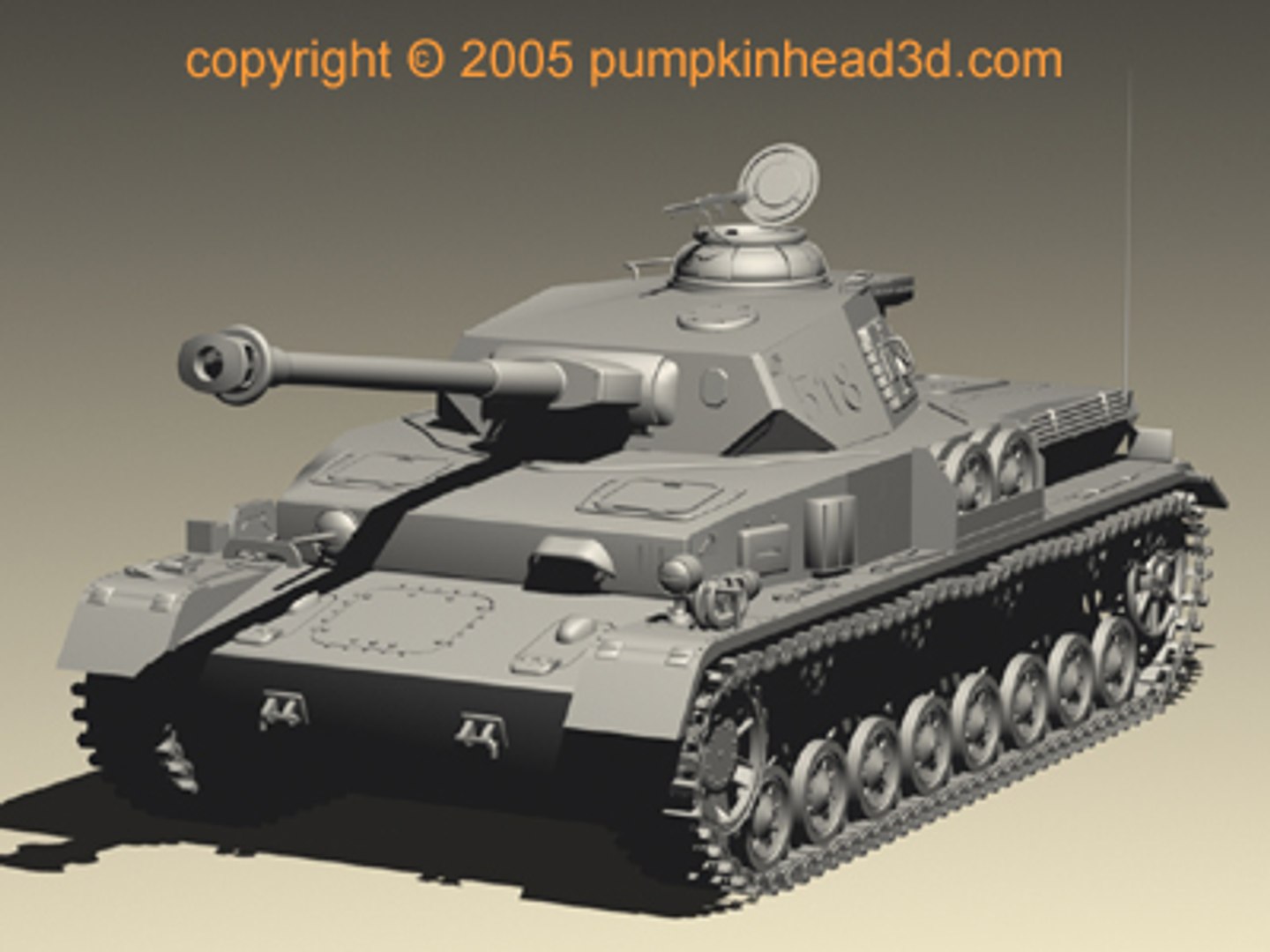 Wwii Panzer Tank 3d Model