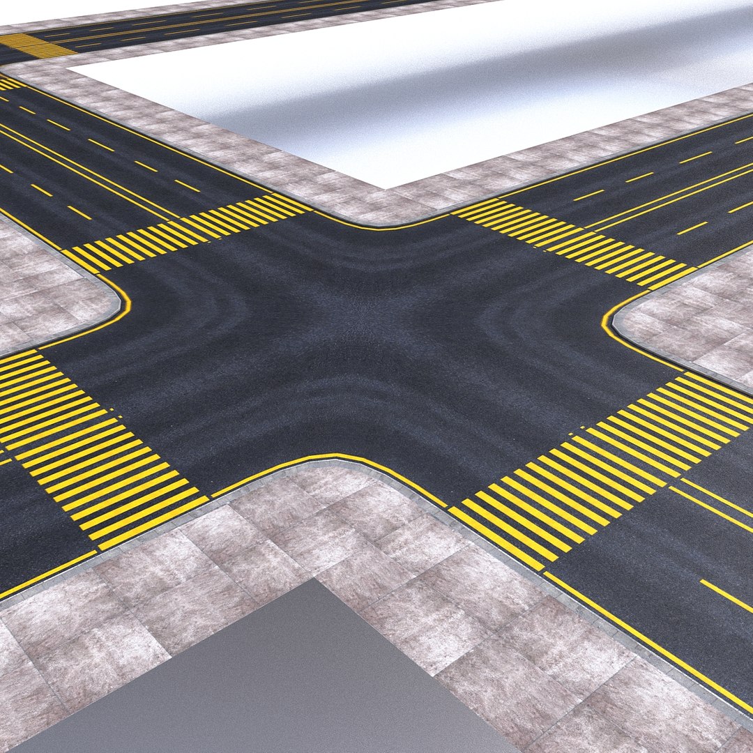 Modular Road 3D Model - TurboSquid 1437275
