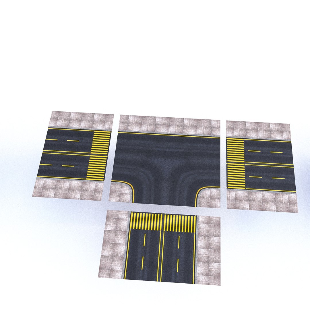 Modular Road 3D Model - TurboSquid 1437275
