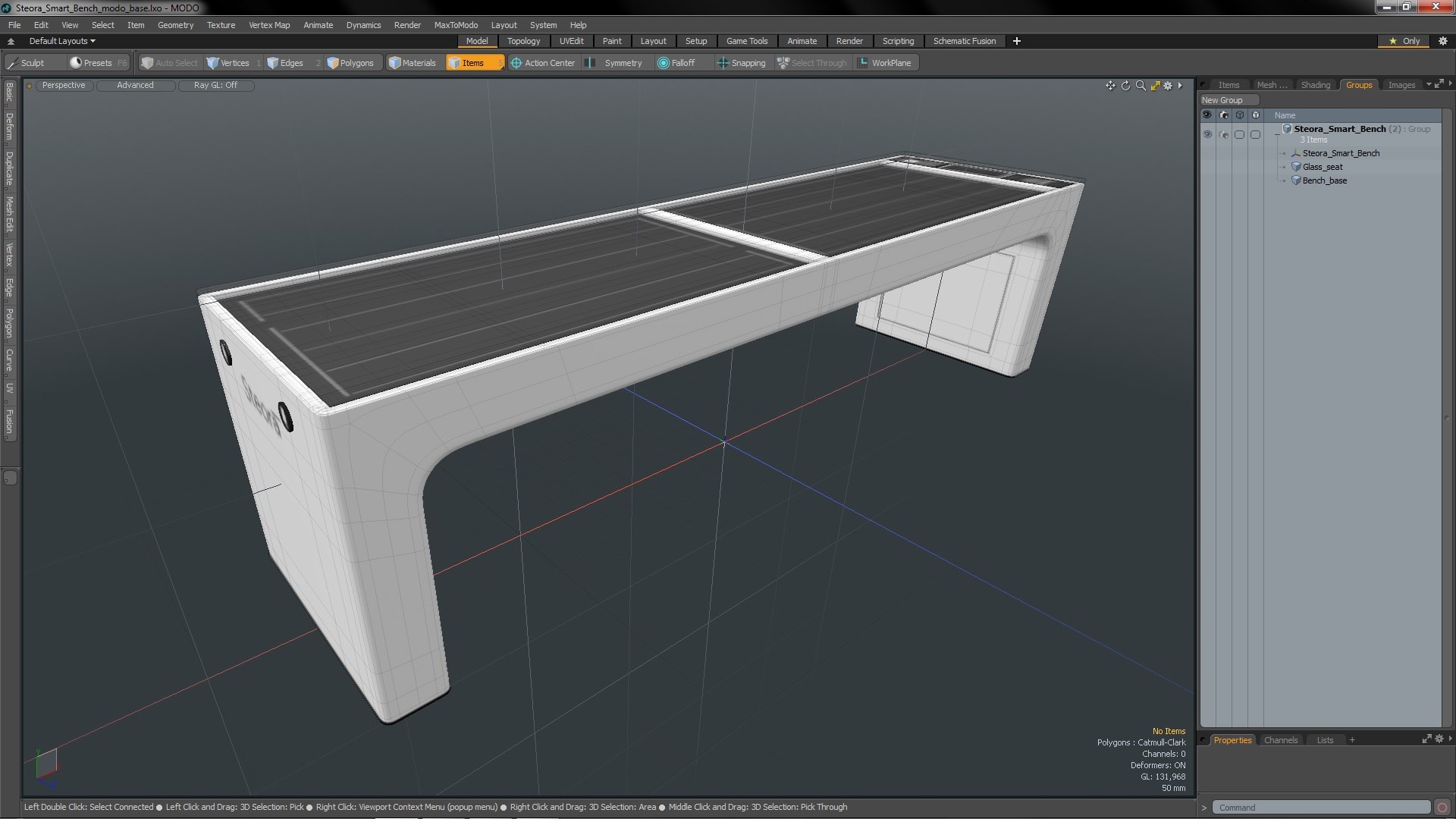 3D Steora Smart Bench model - TurboSquid 1999879