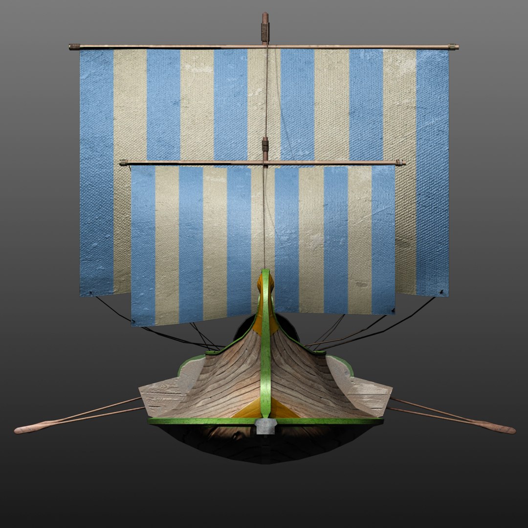 Greek Roman Trireme Obj