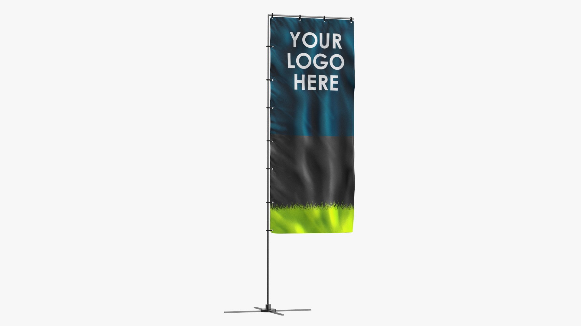 3D Customizable Vertical Banner Stand Model - TurboSquid 2235909