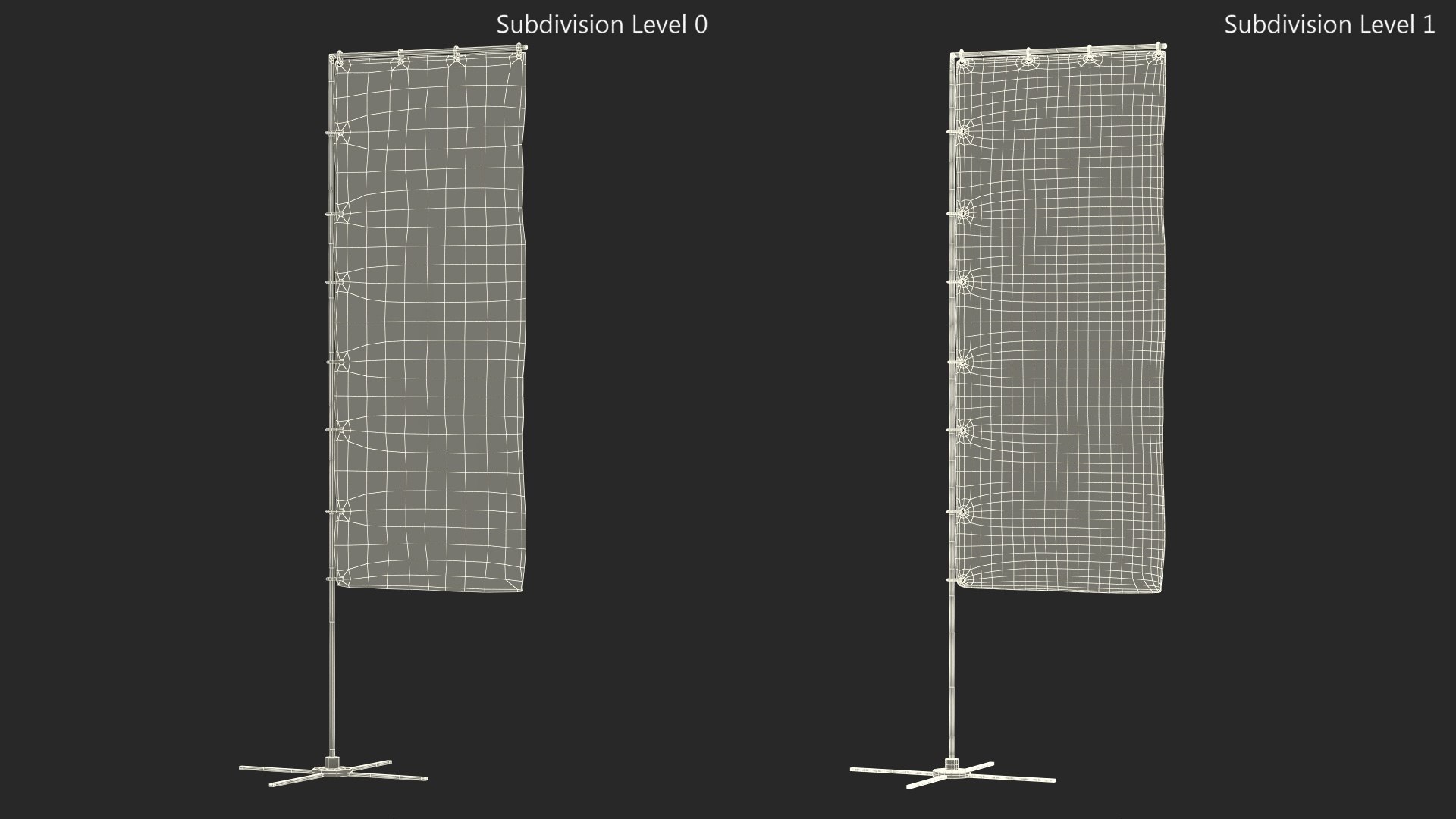 3D Customizable Vertical Banner Stand Model - TurboSquid 2235909