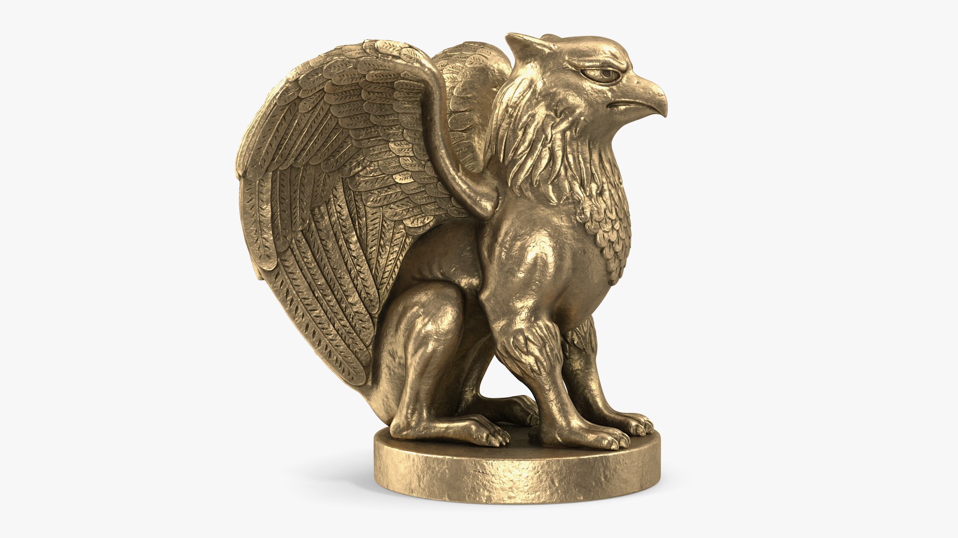 modelo 3d Estatua Griffin Oro - TurboSquid 1939991