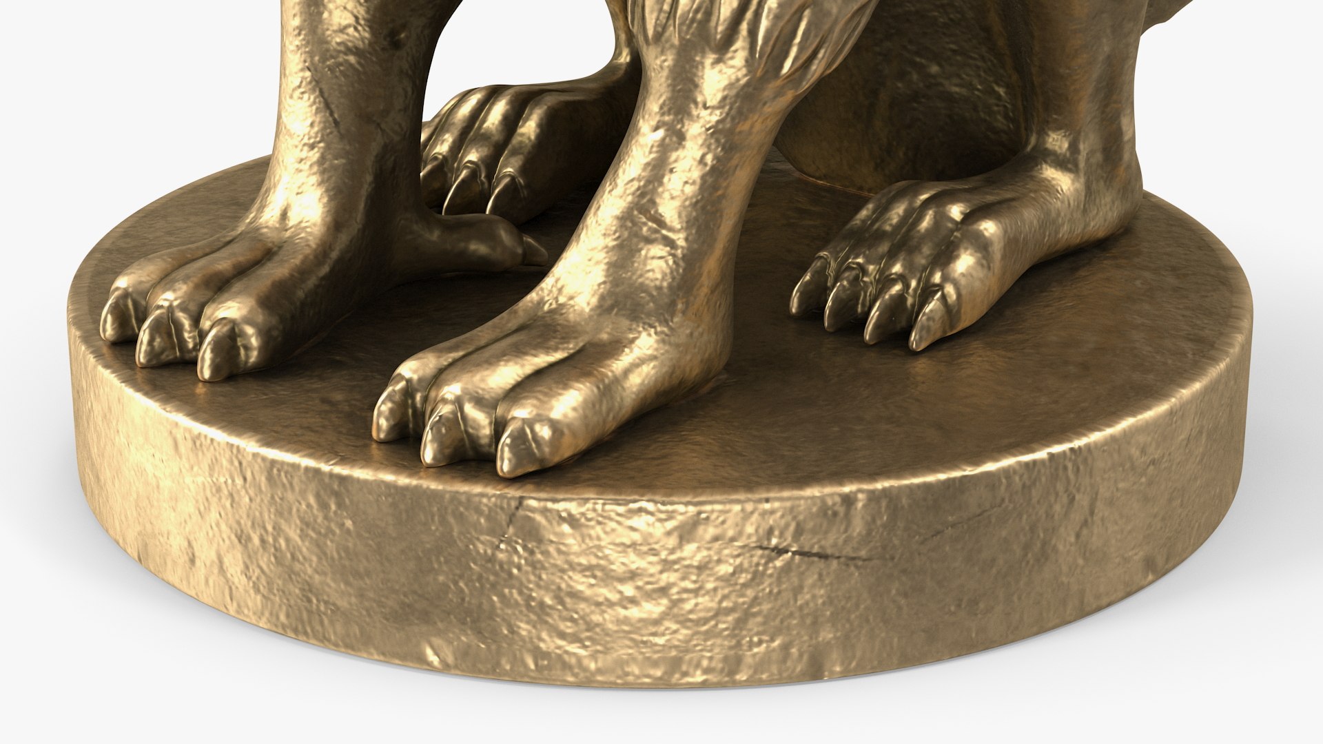 Griffin Statue Gold 3D Model - TurboSquid 1939991