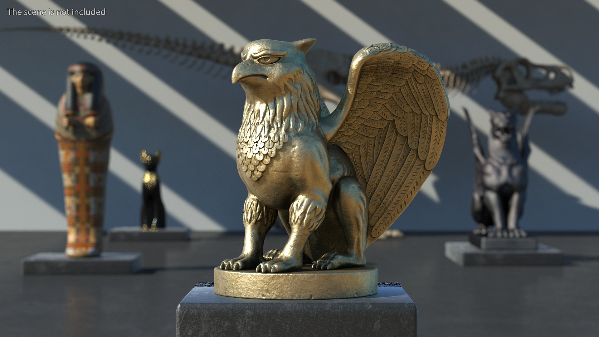Griffin Statue Gold 3D Model - TurboSquid 1939991