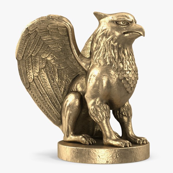 modelo 3d Griffin Statue Gold - TurboSquid 1939991
