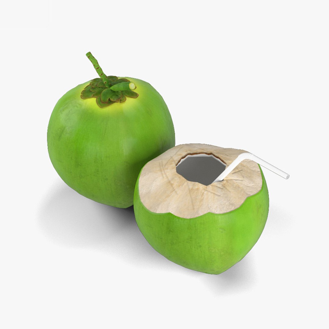 Coconut green coco 3D model - TurboSquid 1673789