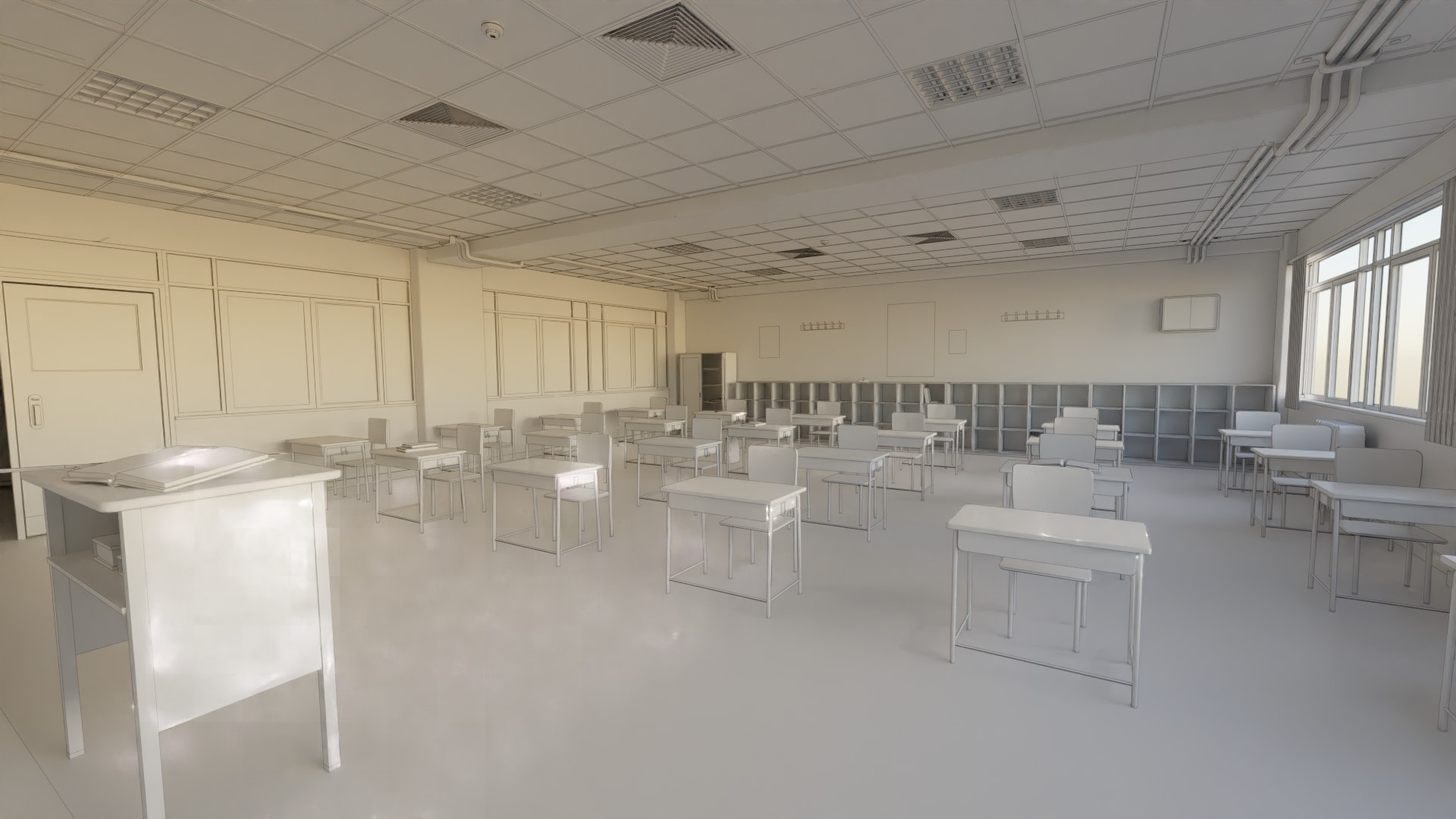 School Classroom 3D Model - TurboSquid 1902711