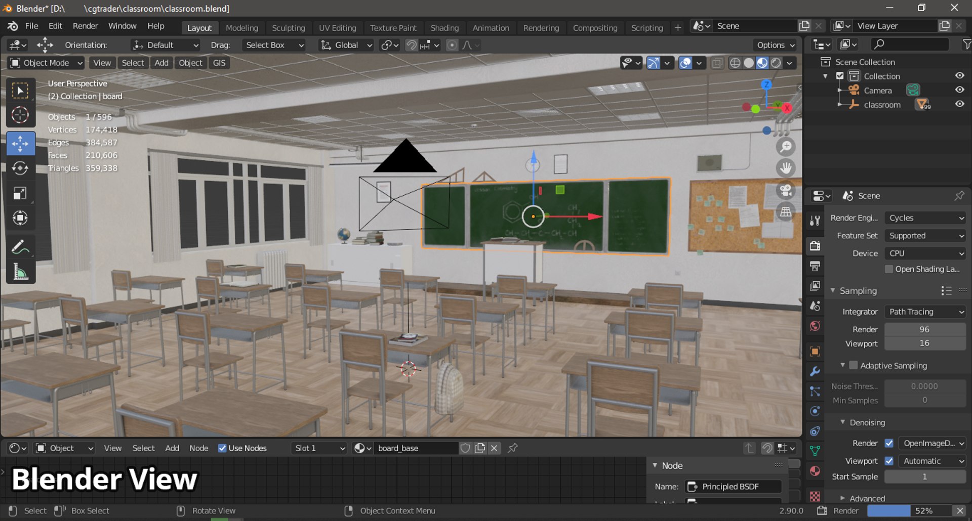 School Classroom 3D Model - TurboSquid 1902711